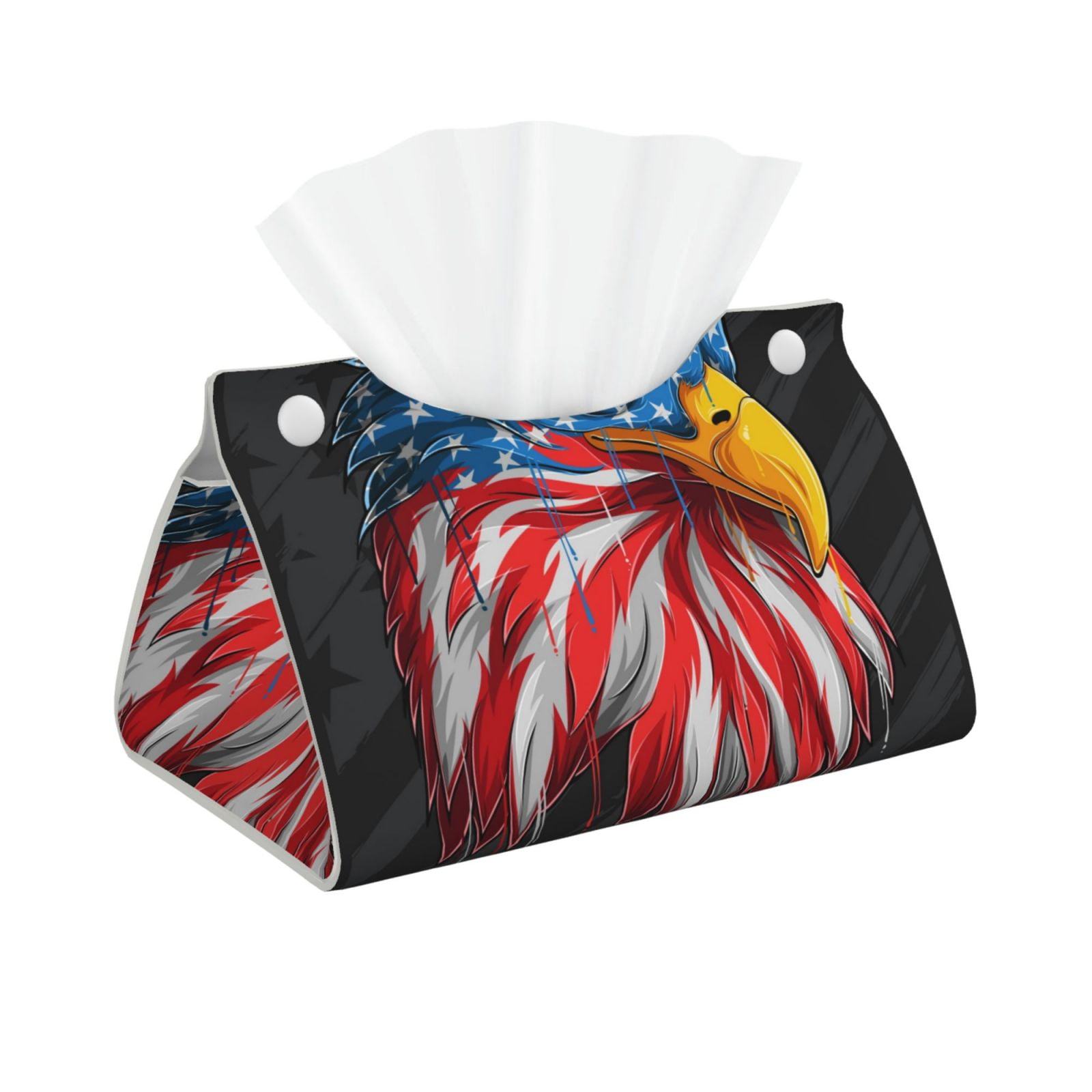 Picia Eagle Head With American Flag Pattern Long Tissue Box Cover,PVC ...
