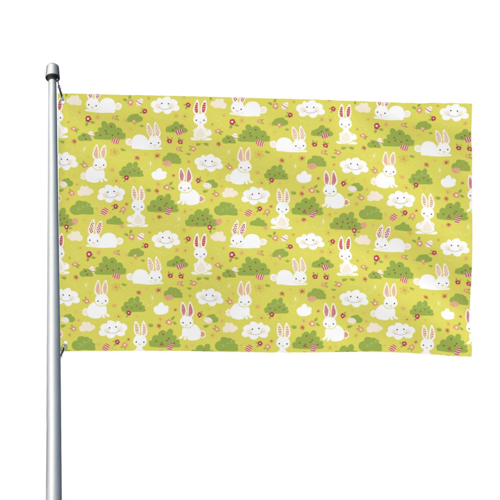Picia Easter Bunny Printed Flag ,Easter Bunny Pattern Garden Flag ...