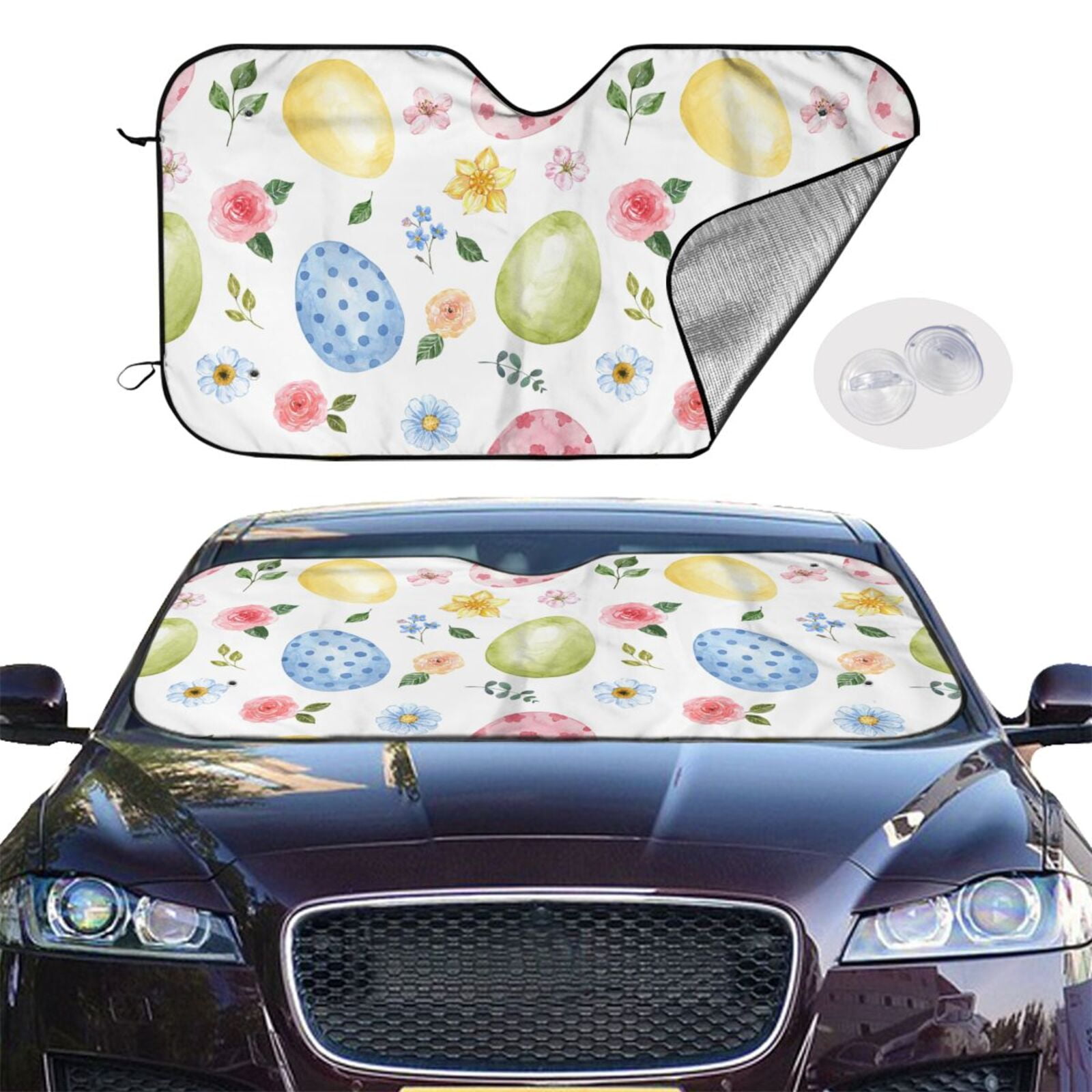 Picia Easter Egg3 Curved Windshield Sunshade Accordion Folding Style ...