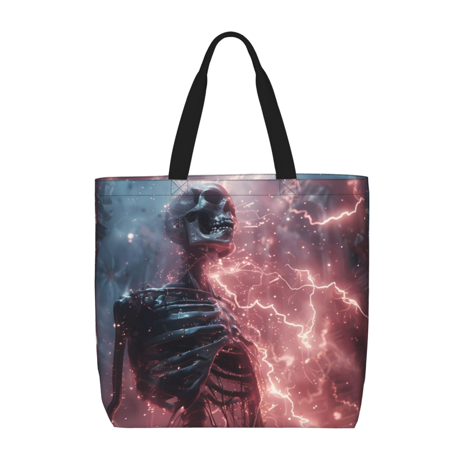 Picia Electric Skeleton Surrealism for Tote Bag for Women with Zipper ...