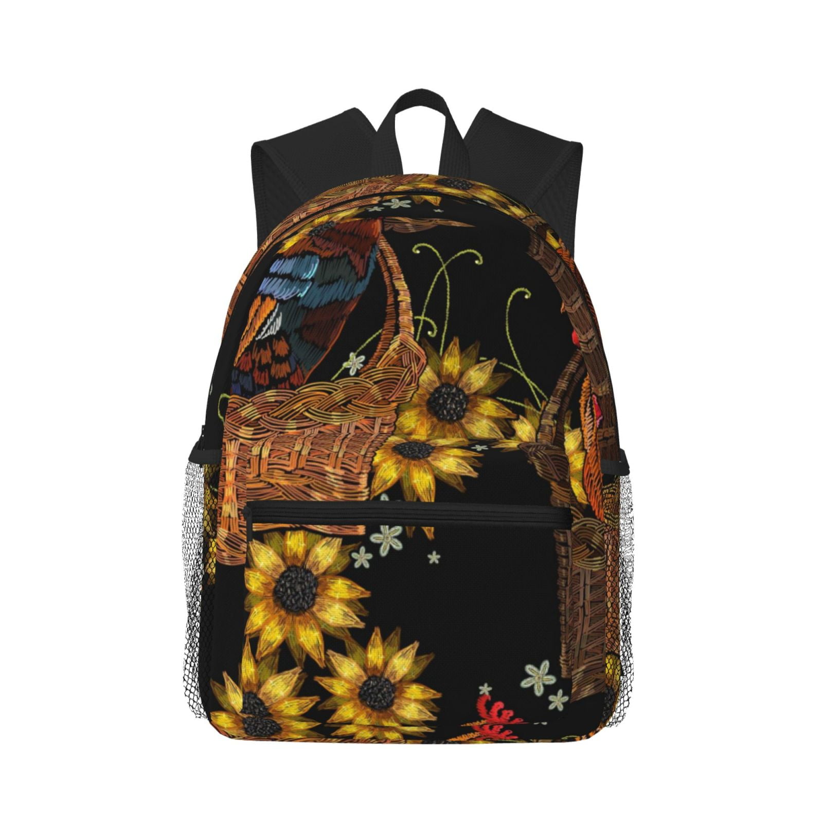 Picia Embroidery Chicken Rooster Large Capacity Backpack Classic Style ...