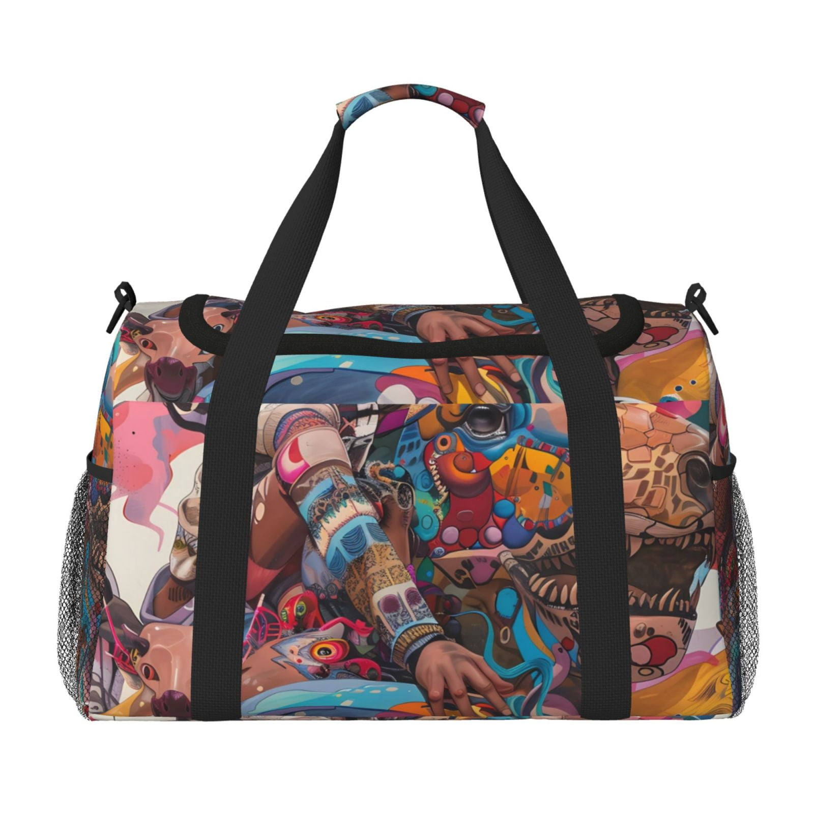 Picia Fantasy Colorful Beast Print Travel Duffle Bag,Weekender Bags for ...