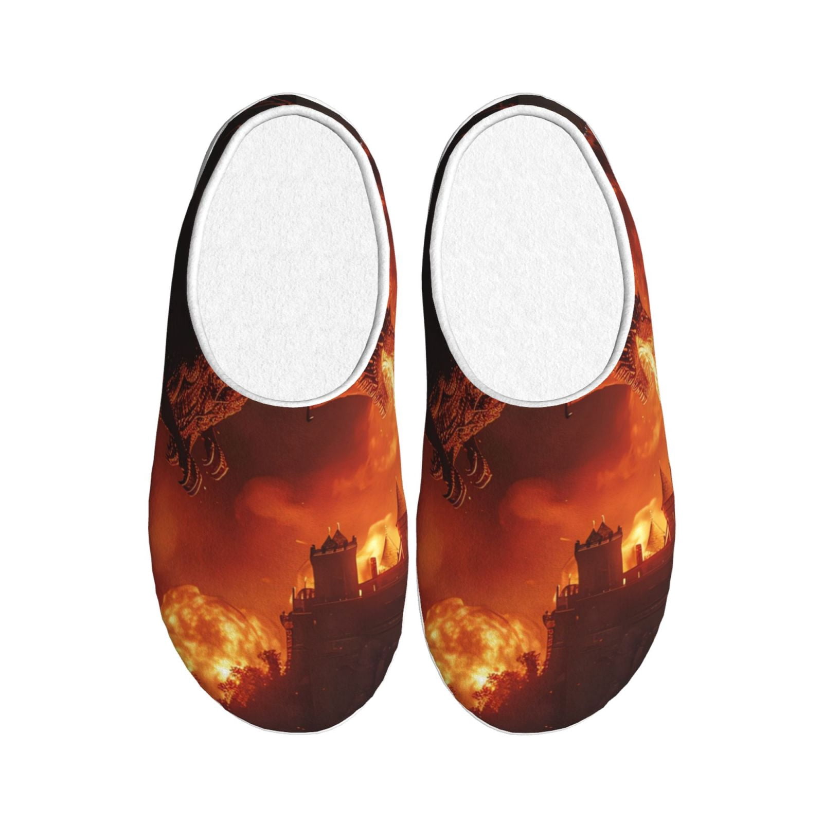 Picia Fiery Dragons Castle Attack for Women's Lamb-hug Comfy Fleece ...