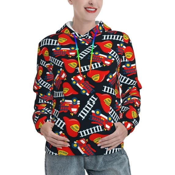 Picia Fire Rescue With Red Helmet And Truck Pattern Casual Women's ...