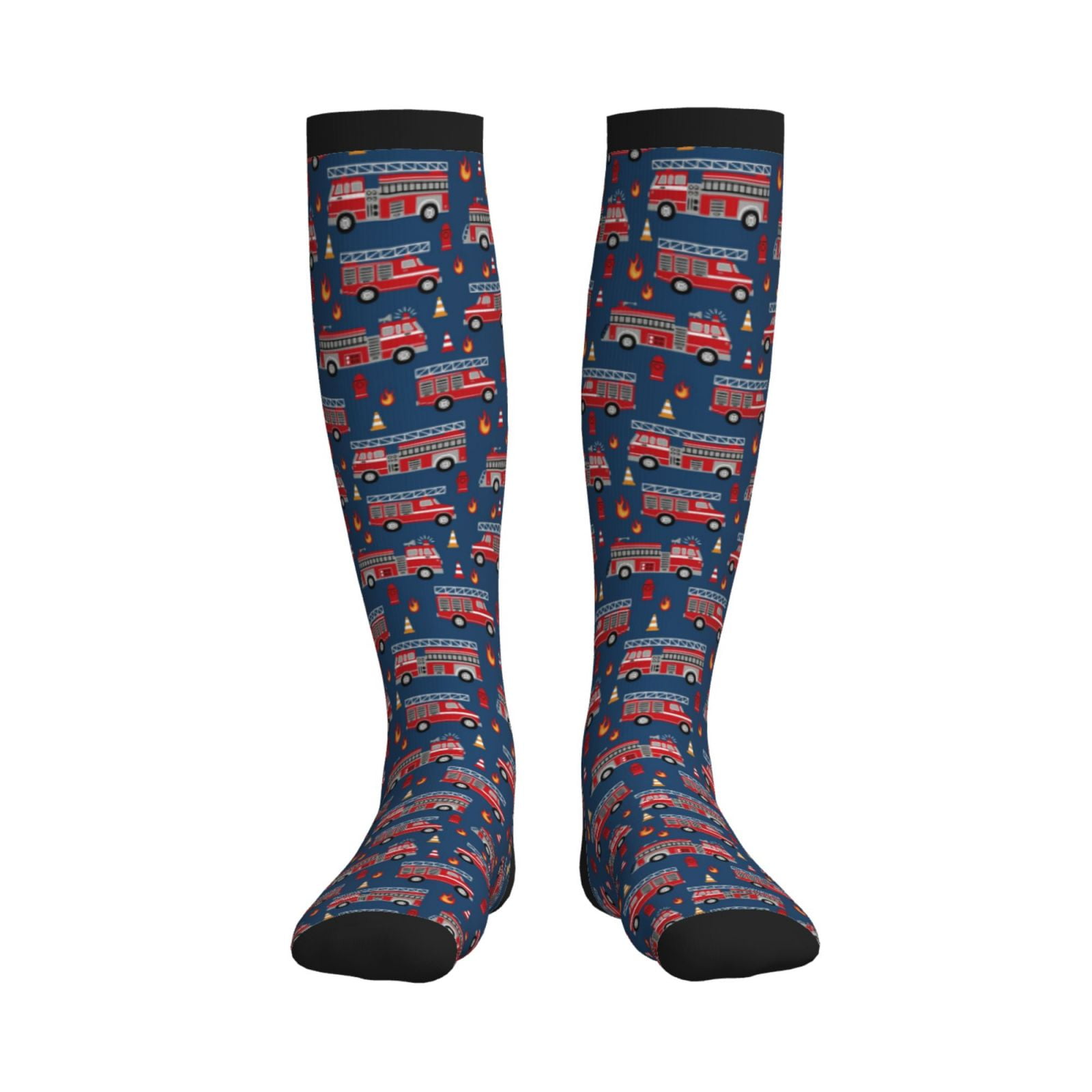 Picia Fire Truck 1 Printed Sports Compression Socks - 15-20mmHg ...