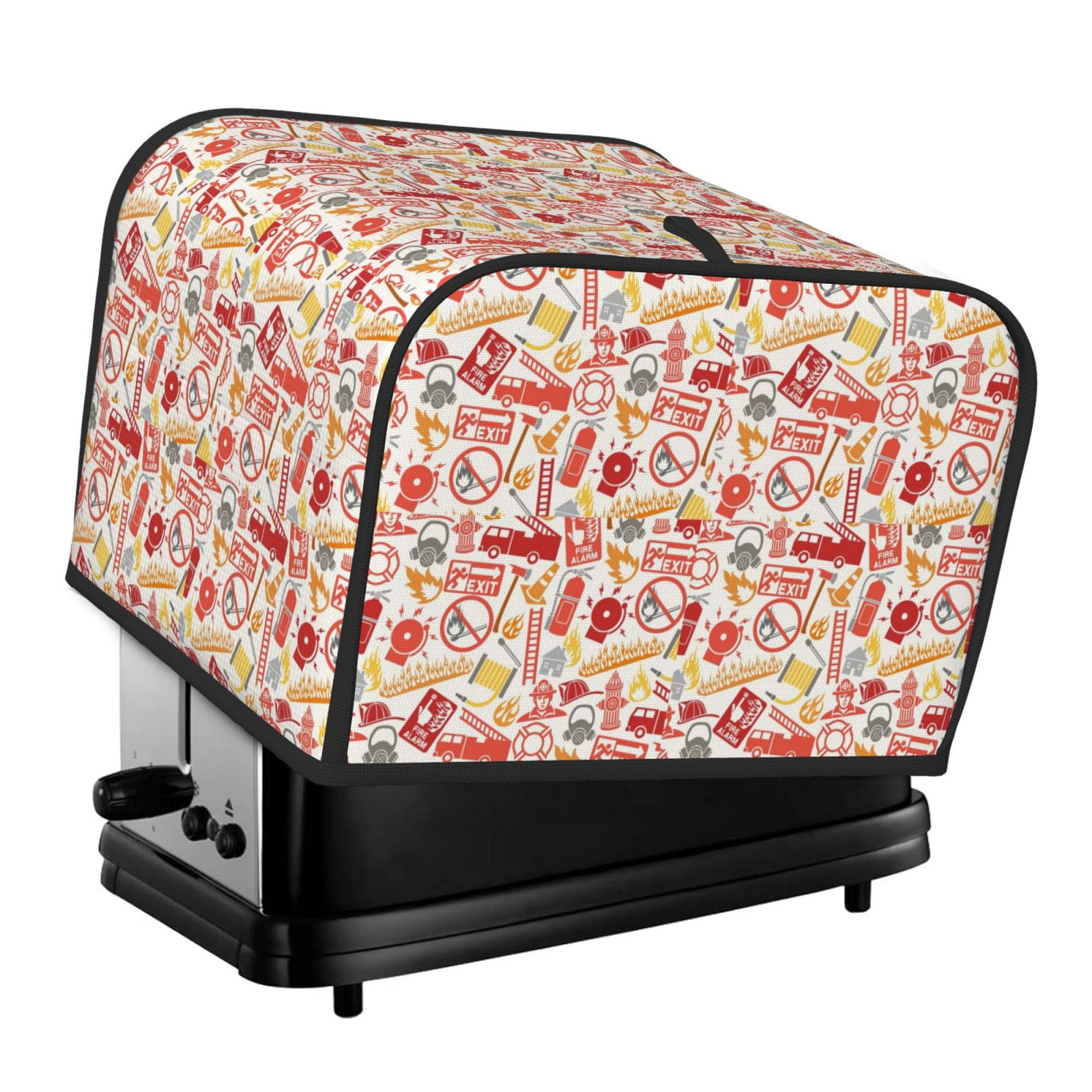 Picia Firefighter Icons Print 4 Slice Toaster Cover , Toaster Protector ...