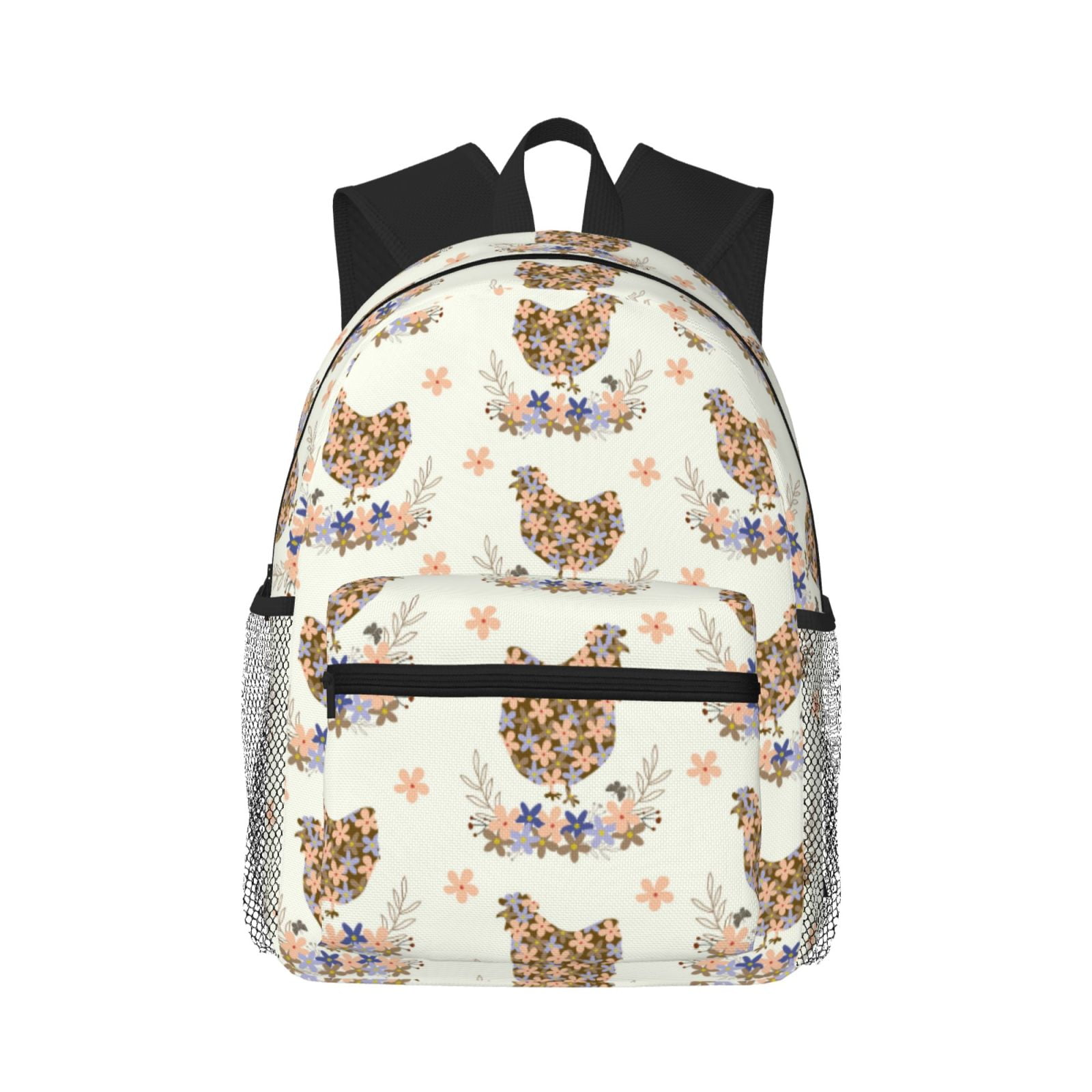 Picia Flower Chicken Large Capacity Backpack Classic Style Backpack ...