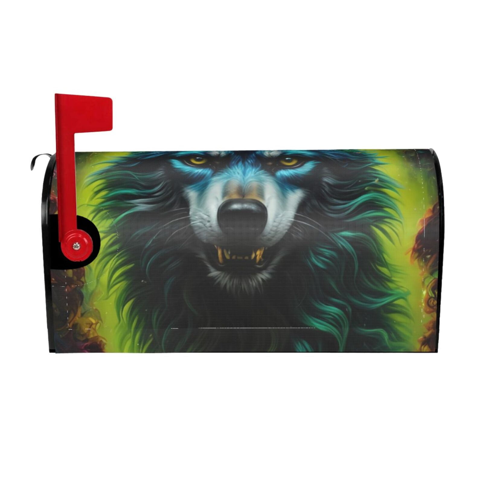 Picia Fluorescent Wolf Magnetic Mailbox Cover Standard Size- - Walmart.com