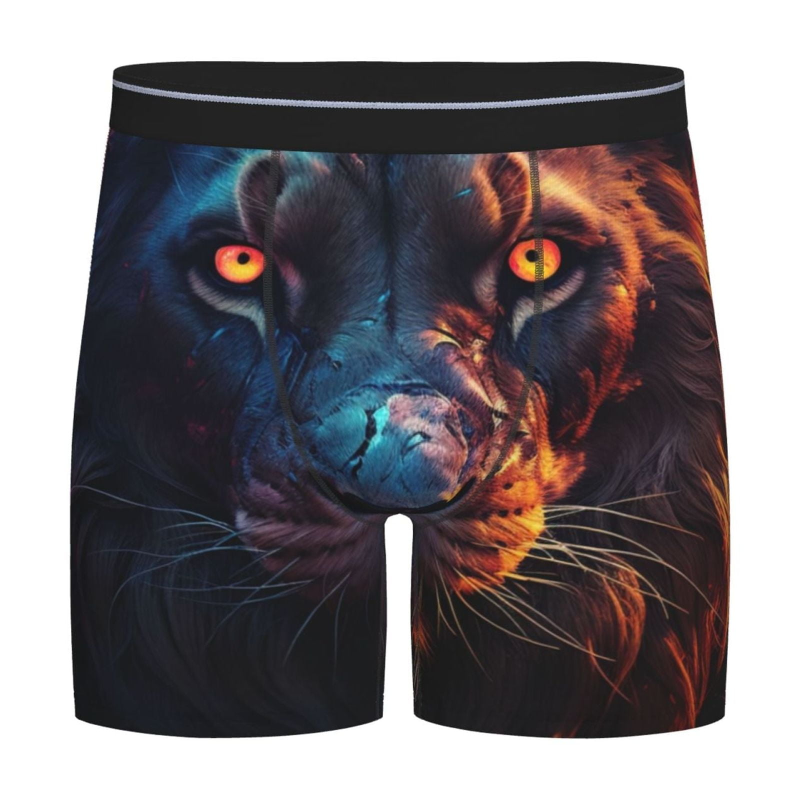 Picia Forest Cool Lion Pattern Men's Athletic Long Leg Briefs ...