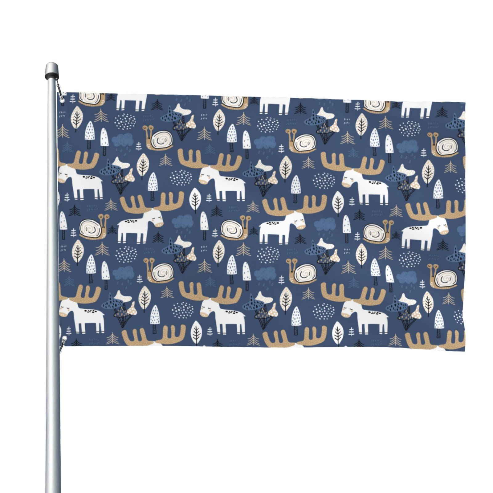 Picia Forest Elk Printed Flag ,Forest Elk Pattern Garden Flag Vertical ...