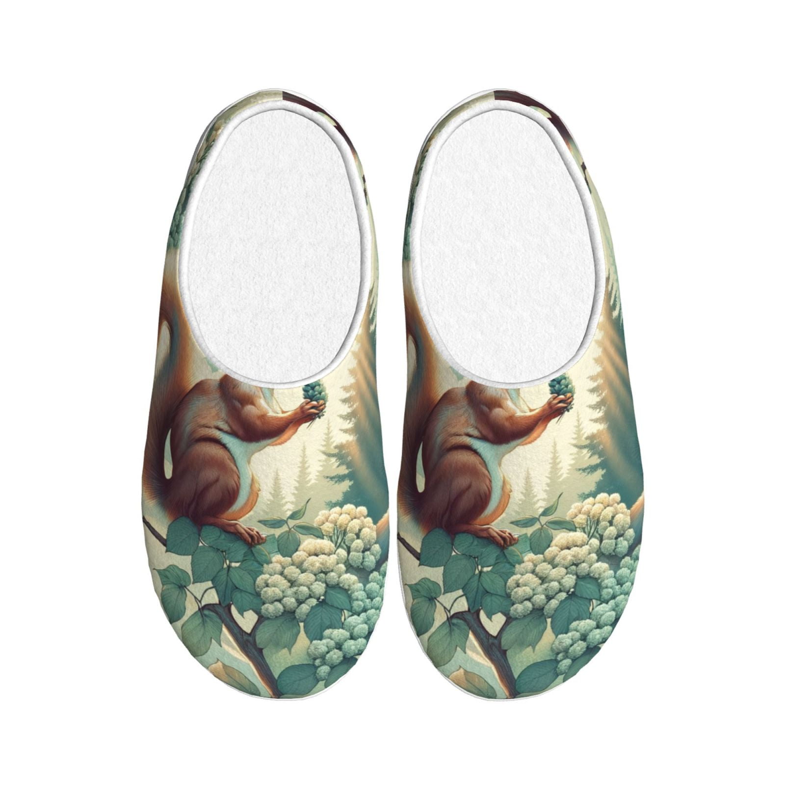 Picia Forest squirrel surreal for Women's Lamb-hug Comfy Fleece House ...