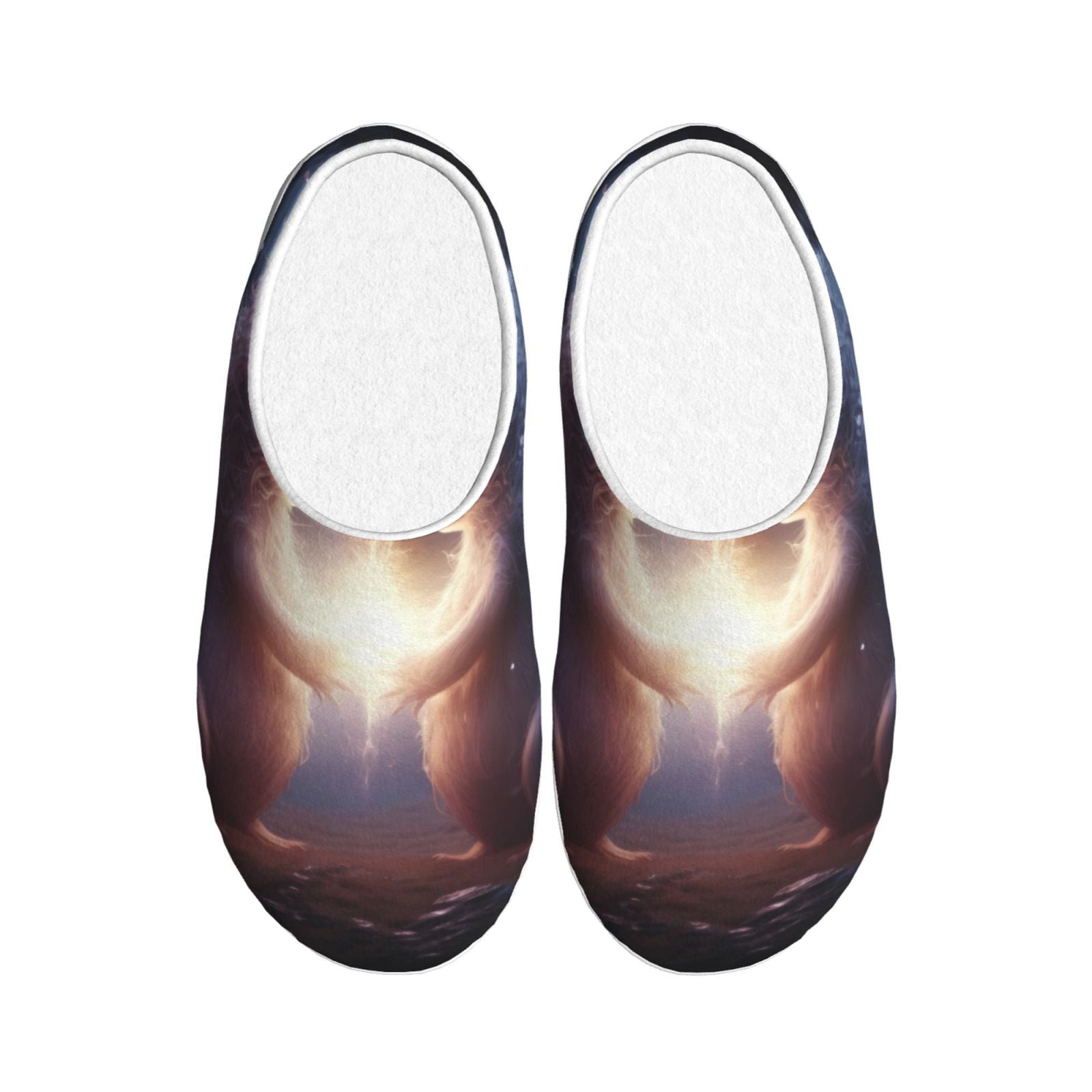 Picia Fox Couple for Women's Lamb-hug Comfy Fleece House Slippers ...