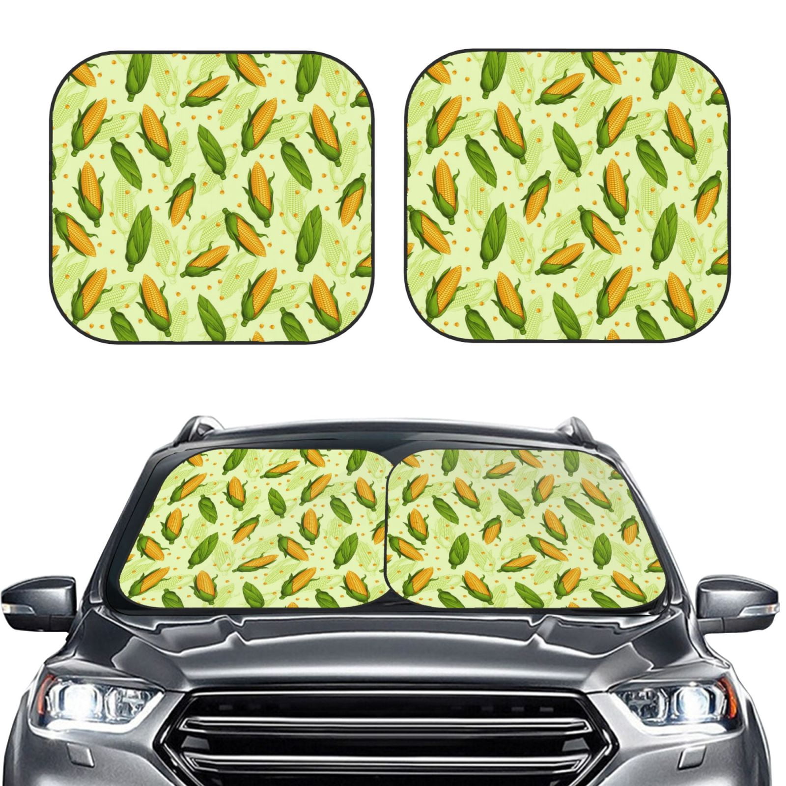 Picia Fresh Corn 2 Piece Car Windshield Sun Shade Foldable | Foldable ...