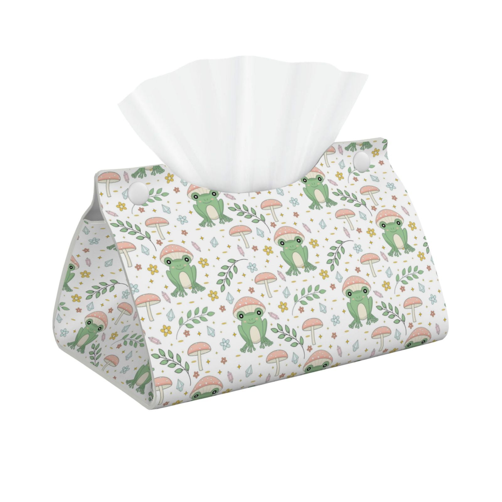 Picia Frog and Mushrooms Pattern Long Tissue Box Cover,PVC Leather ...
