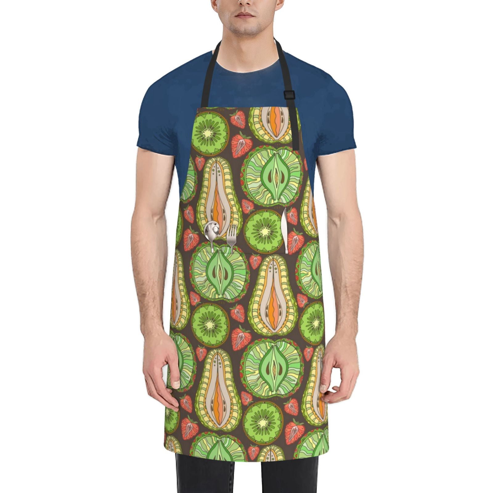 Picia Fruits 1 Waterproof Apron for Unisex Adult - Adjustable Bib Apron ...
