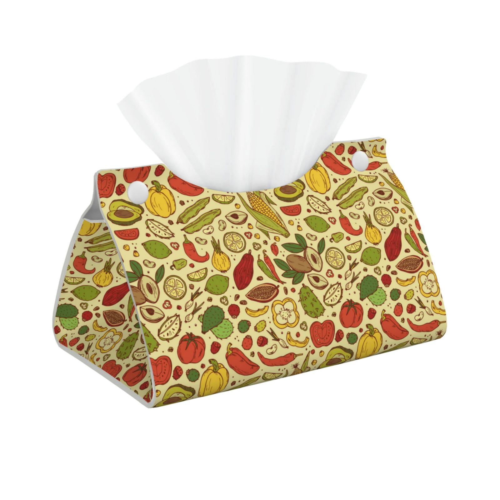 Picia Fruits And Vegetables Pattern Long Tissue Box Cover,PVC Leather ...