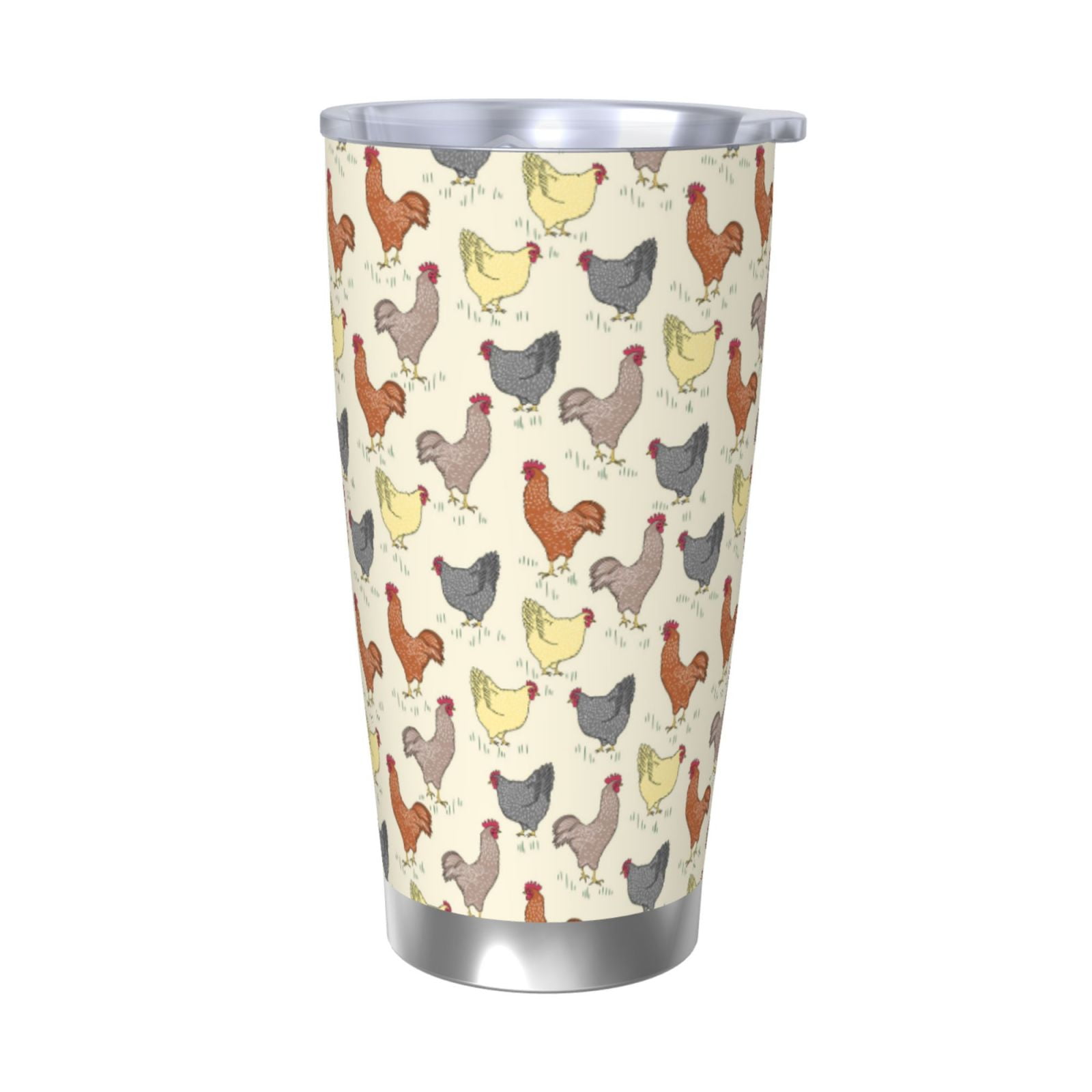 Picia Funny Chicken Pattern 20 oz Tumbler Stainless Steel Vacuum ...