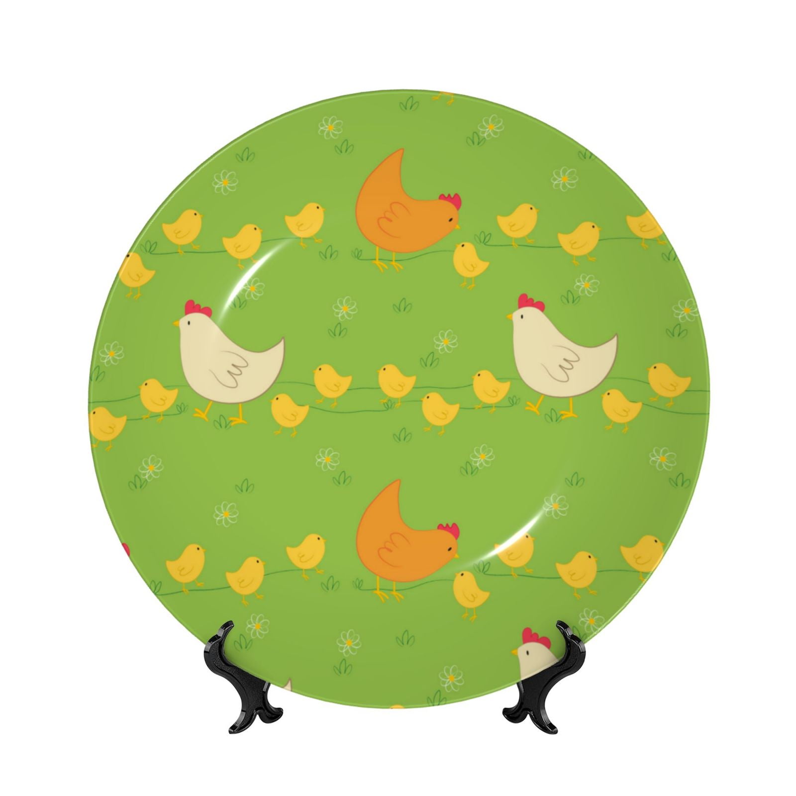Picia Funny Chicken Pattern Bone China Decorative Plate – Wall Decor ...