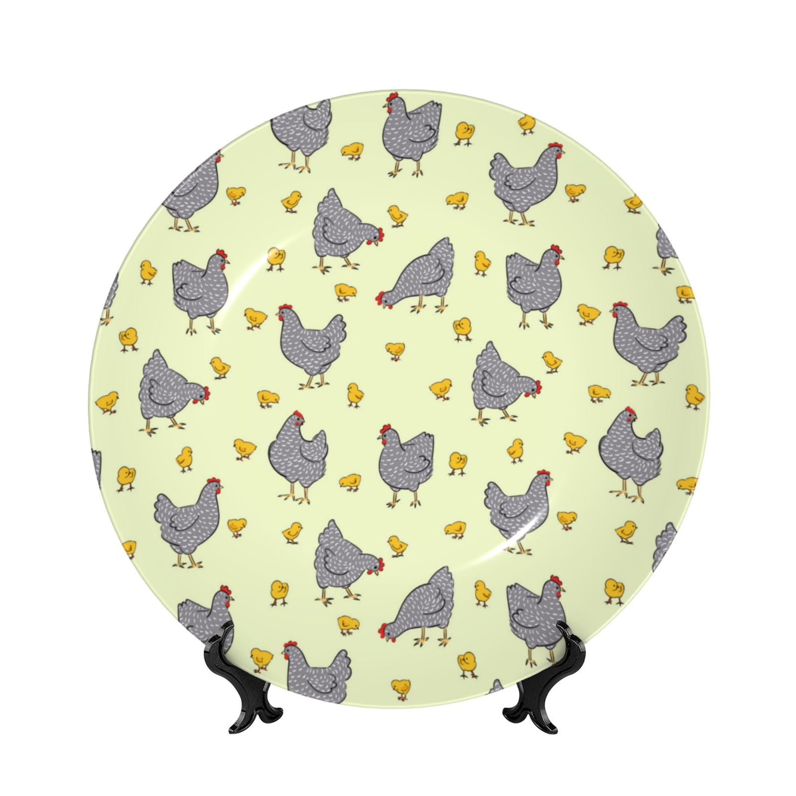 Picia Funny Chicken Pattern Bone China Decorative Plate – Wall Decor ...