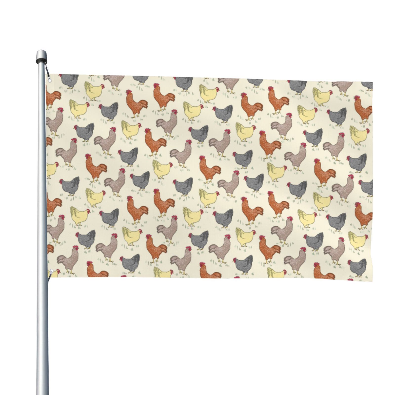 Picia Funny Chicken Printed Flag ,Funny Chicken Pattern Garden Flag ...
