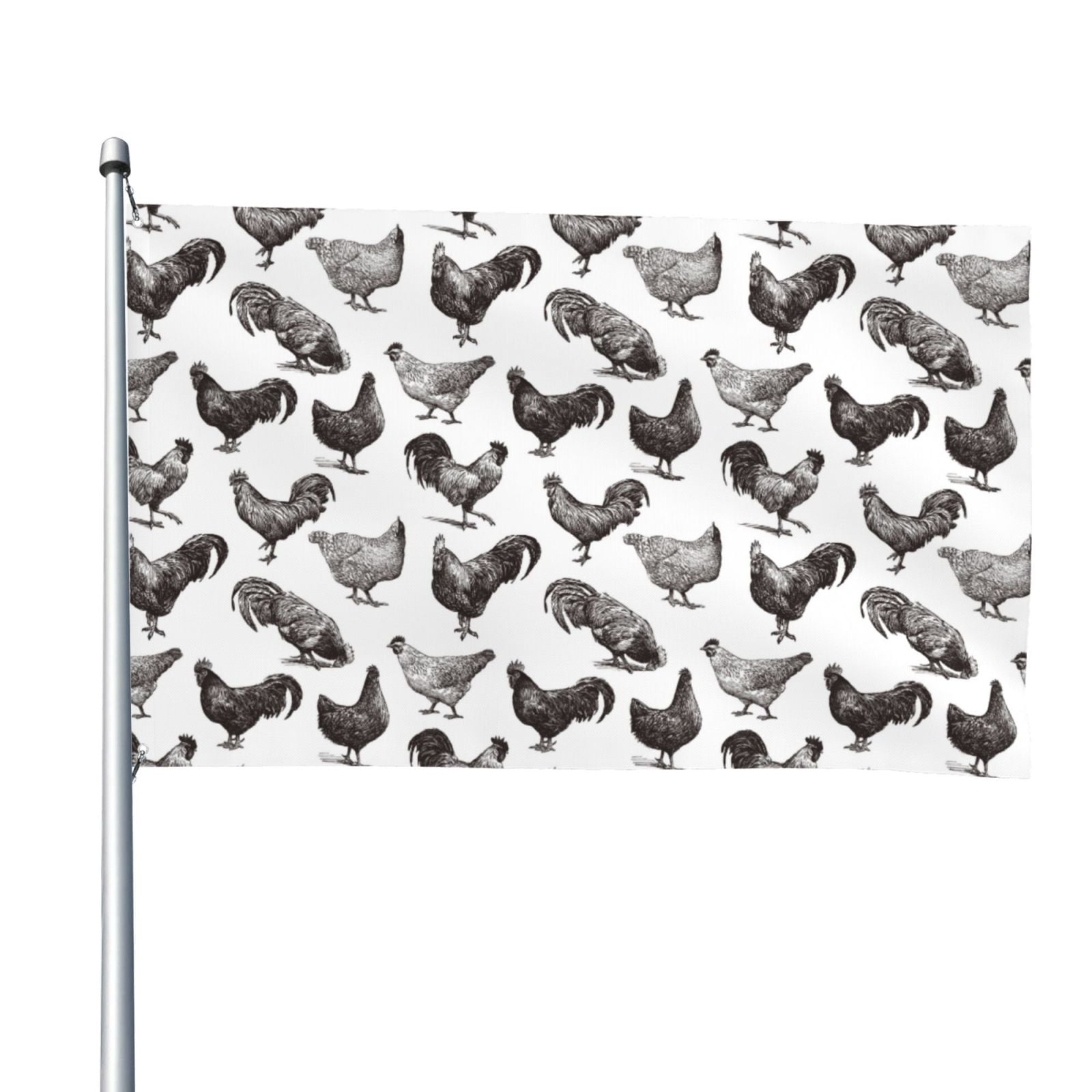 Picia Funny Chicken Printed Flag ,Funny Chicken Pattern Garden Flag ...