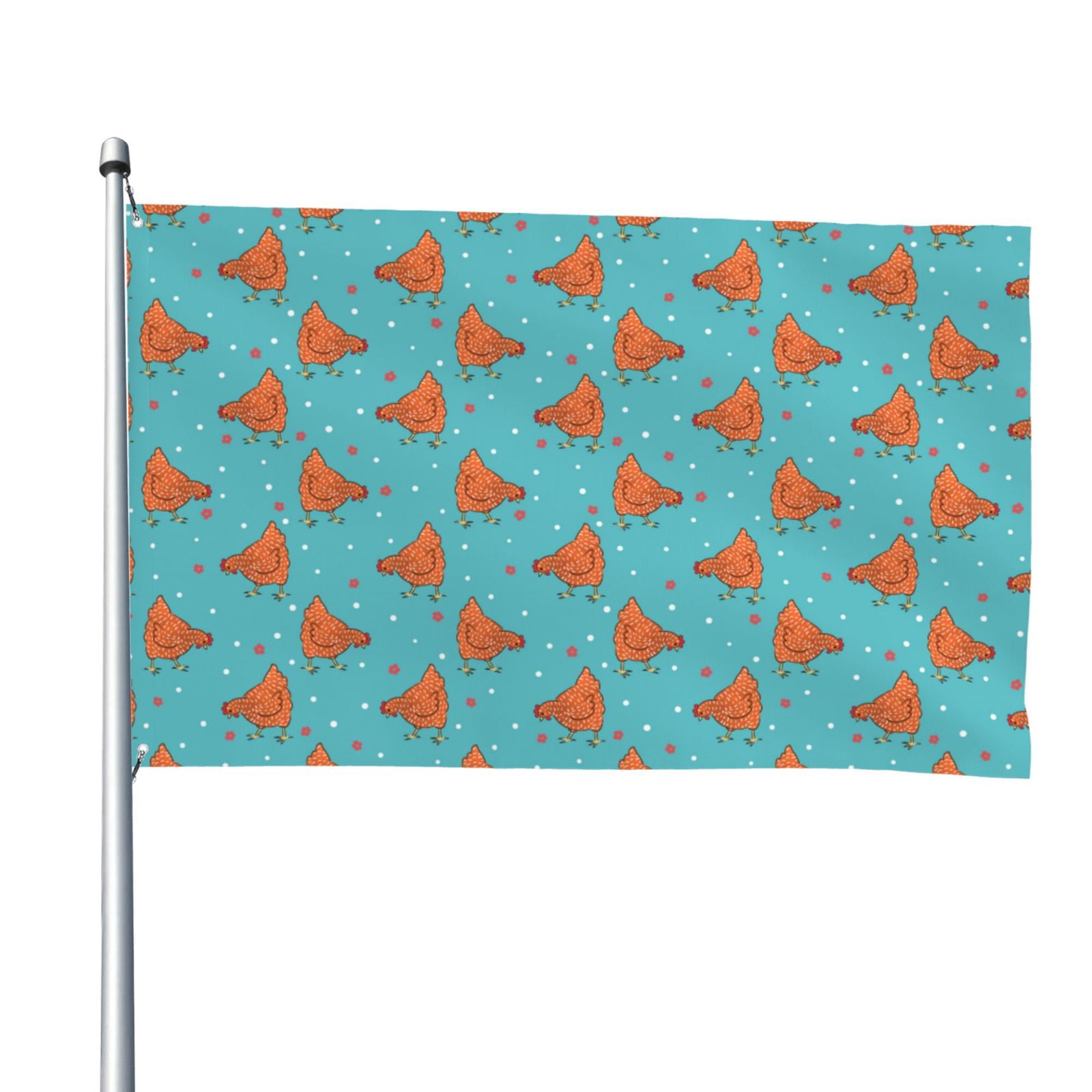 Picia Funny Chicken Printed Flag ,Funny Chicken Pattern Garden Flag ...
