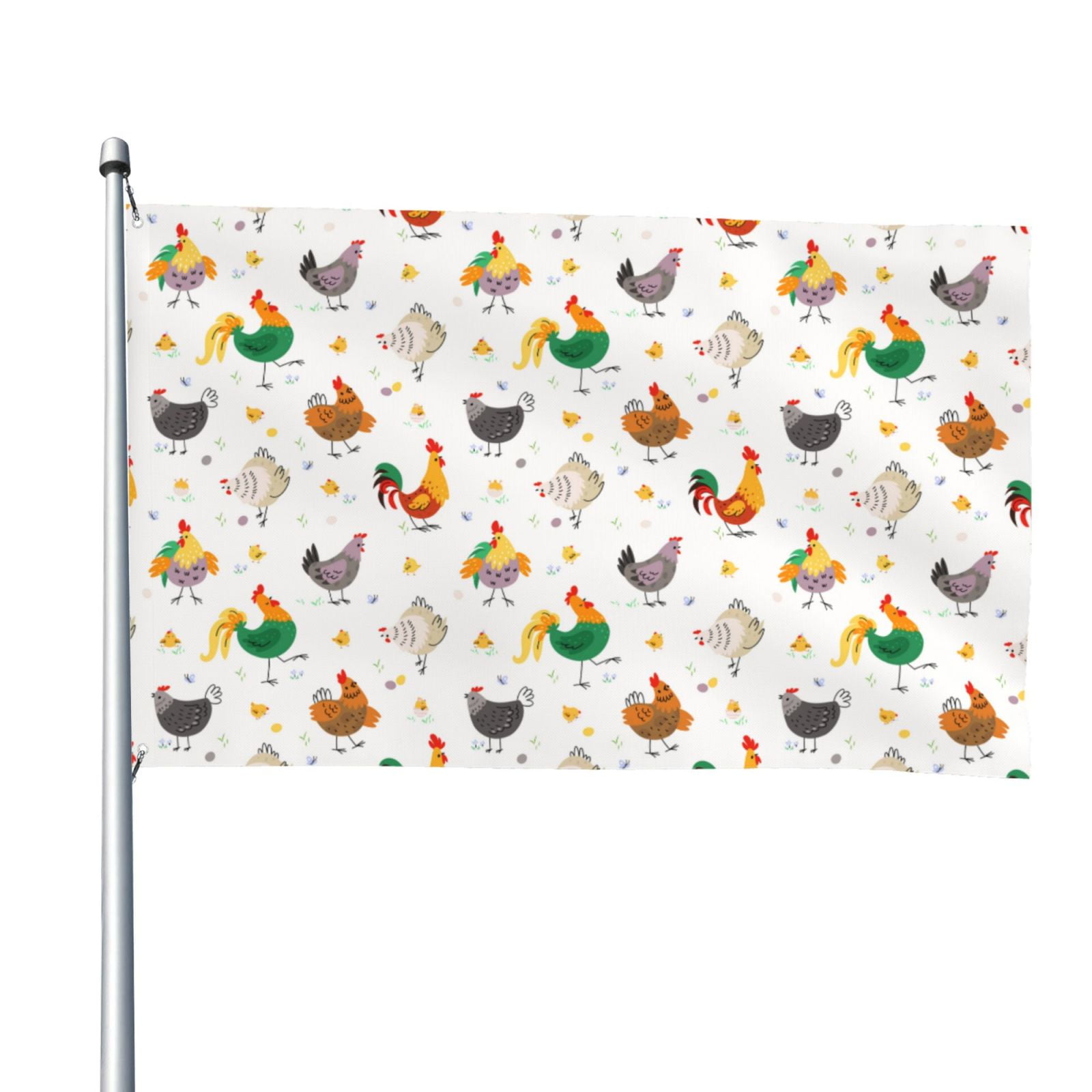 Picia Funny Chicken Printed Flag ,Funny Chicken Pattern Garden Flag ...