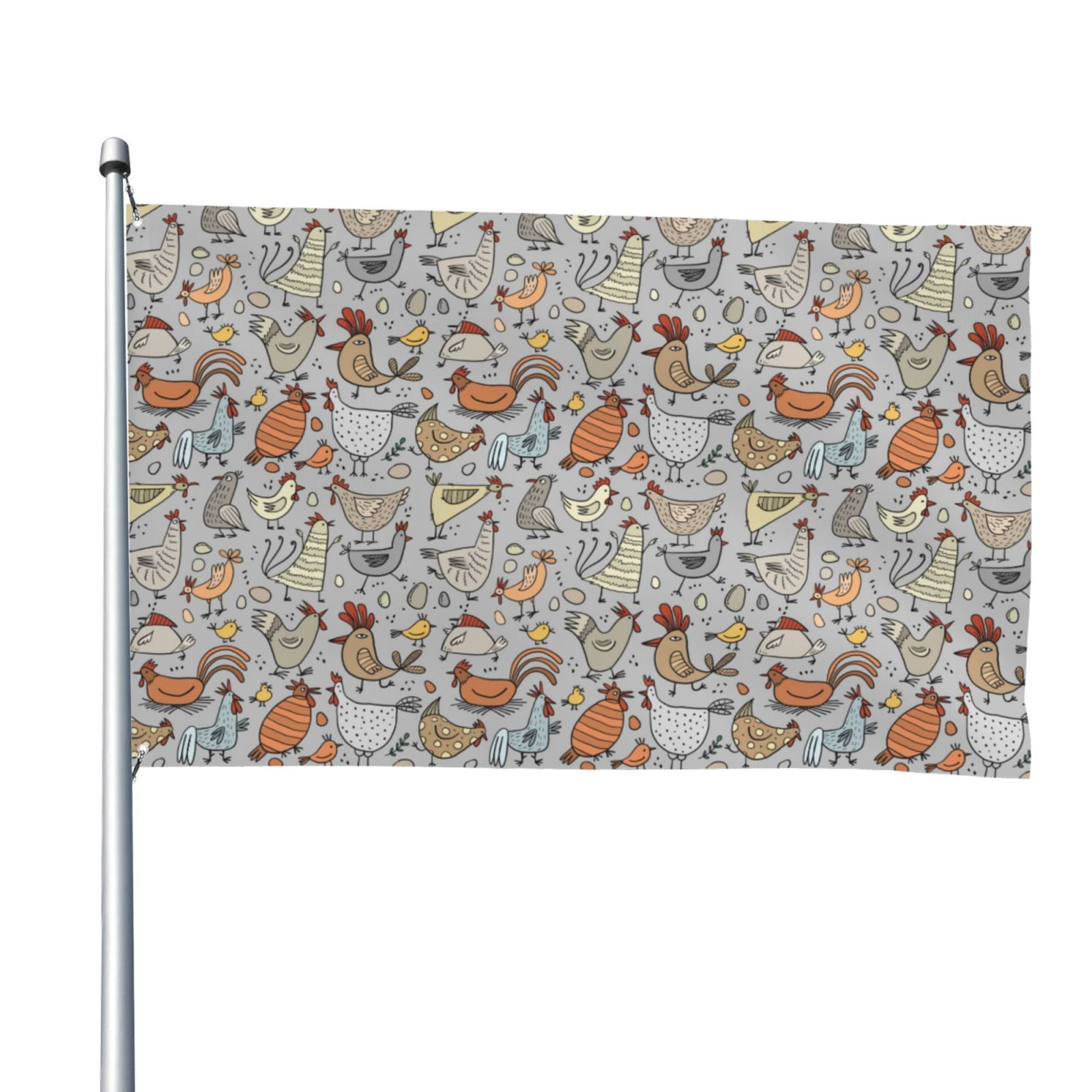 Picia Funny Chicken Printed Flag ,Funny Chicken Pattern Garden Flag ...