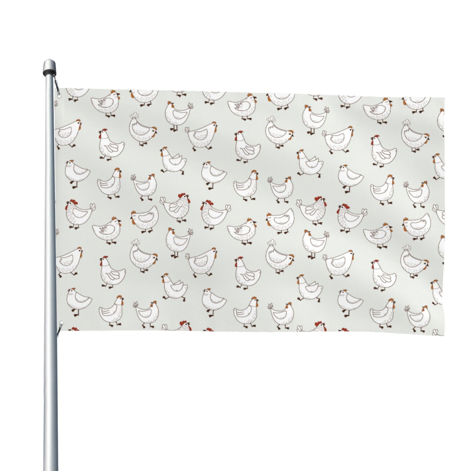 Picia Funny Chicken Printed Flag ,Funny Chicken Pattern Garden Flag ...
