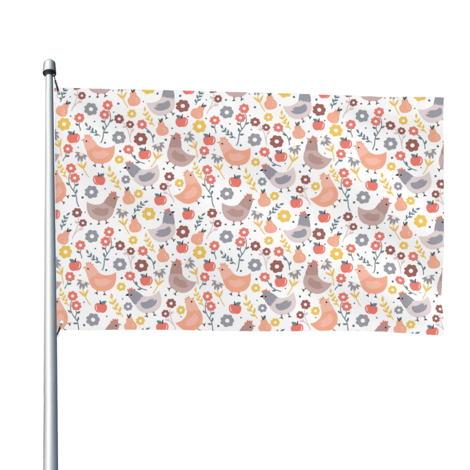 Picia Funny Chicken Printed Flag ,Funny Chicken Pattern Garden Flag ...