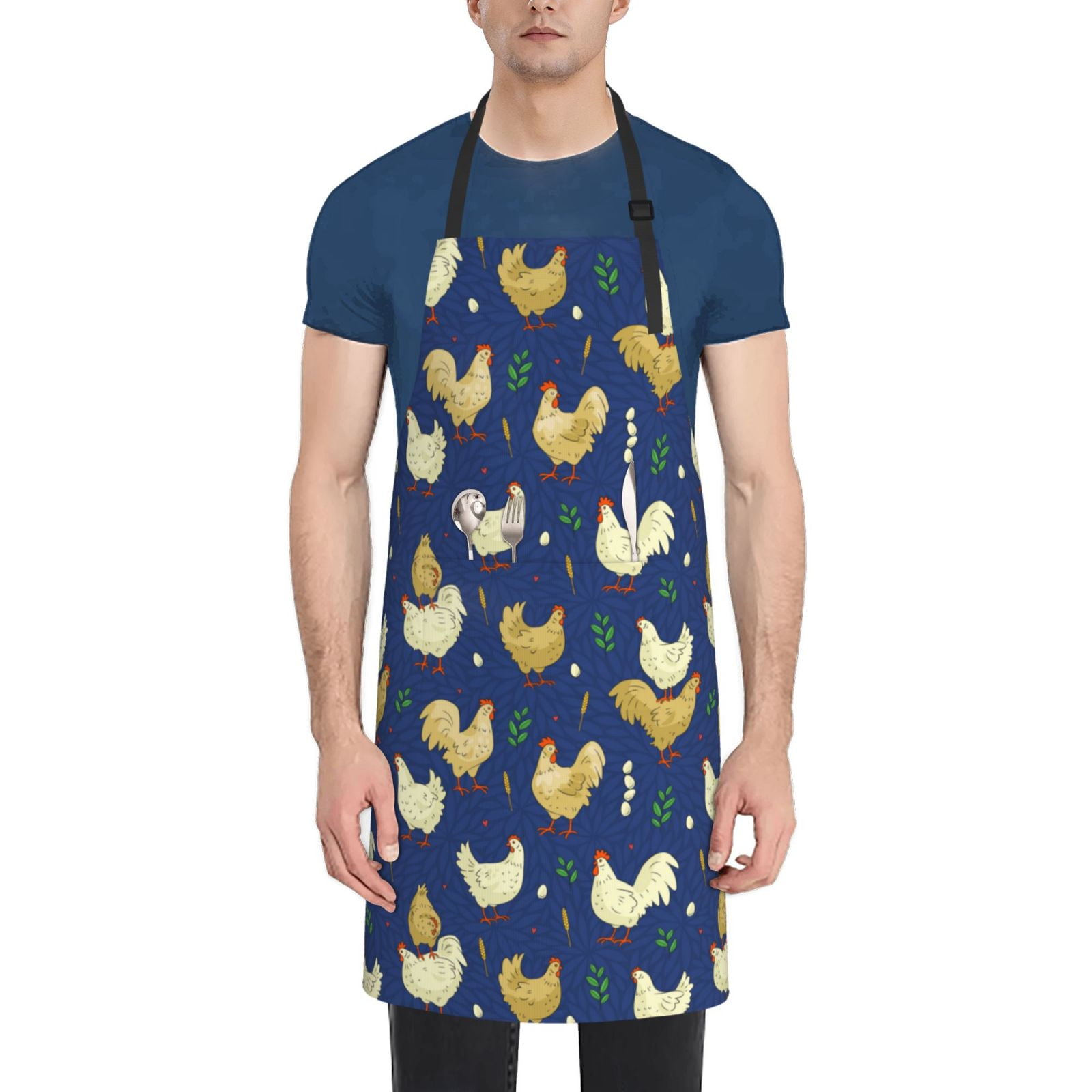 Picia Funny Chicken Waterproof Apron for Unisex Adult - Adjustable Bib ...
