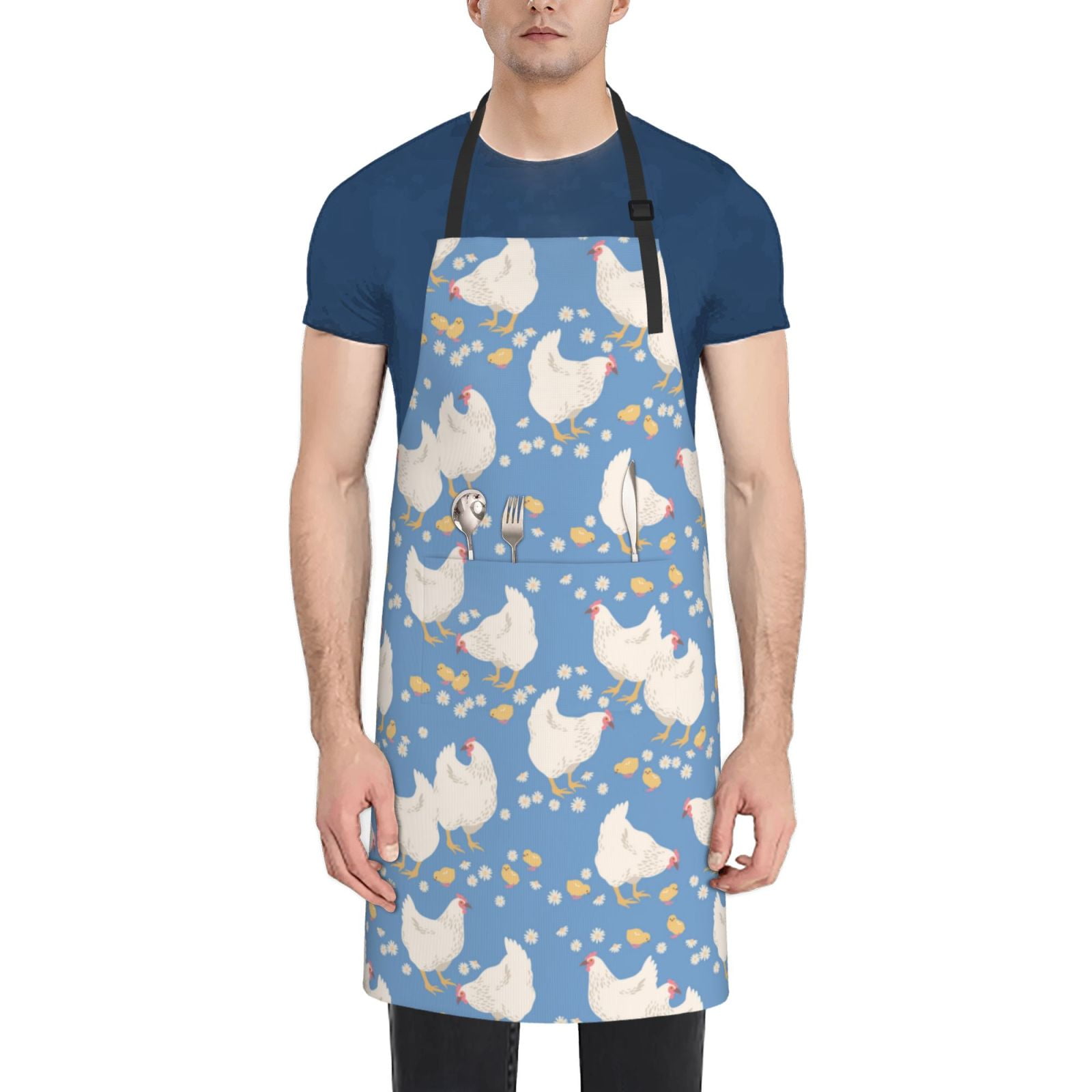 Picia Funny Chicken Waterproof Apron for Unisex Adult - Adjustable Bib ...