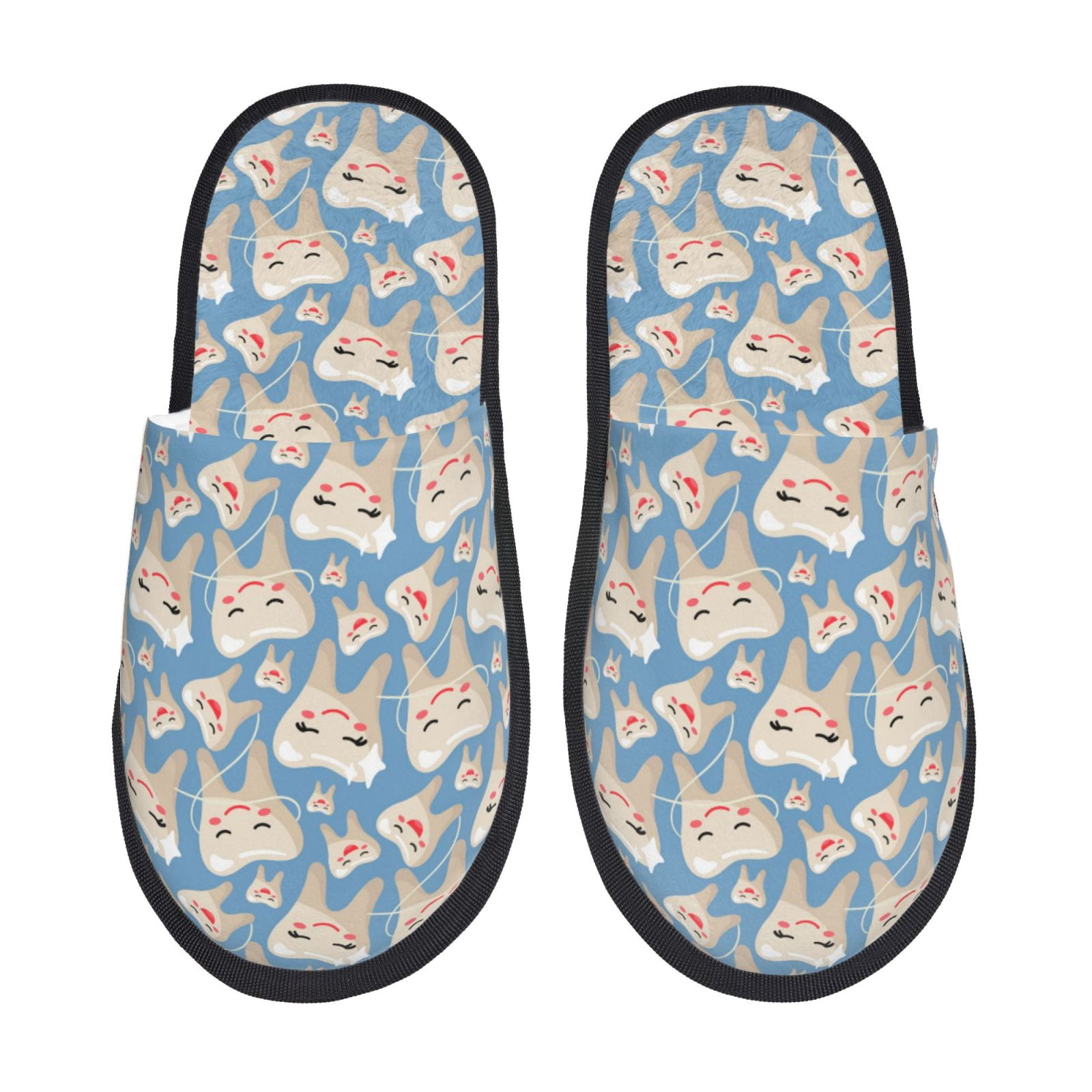 Picia Funny Cute Healthy Teeth Print Women's Fuzzy Fluffy House ...