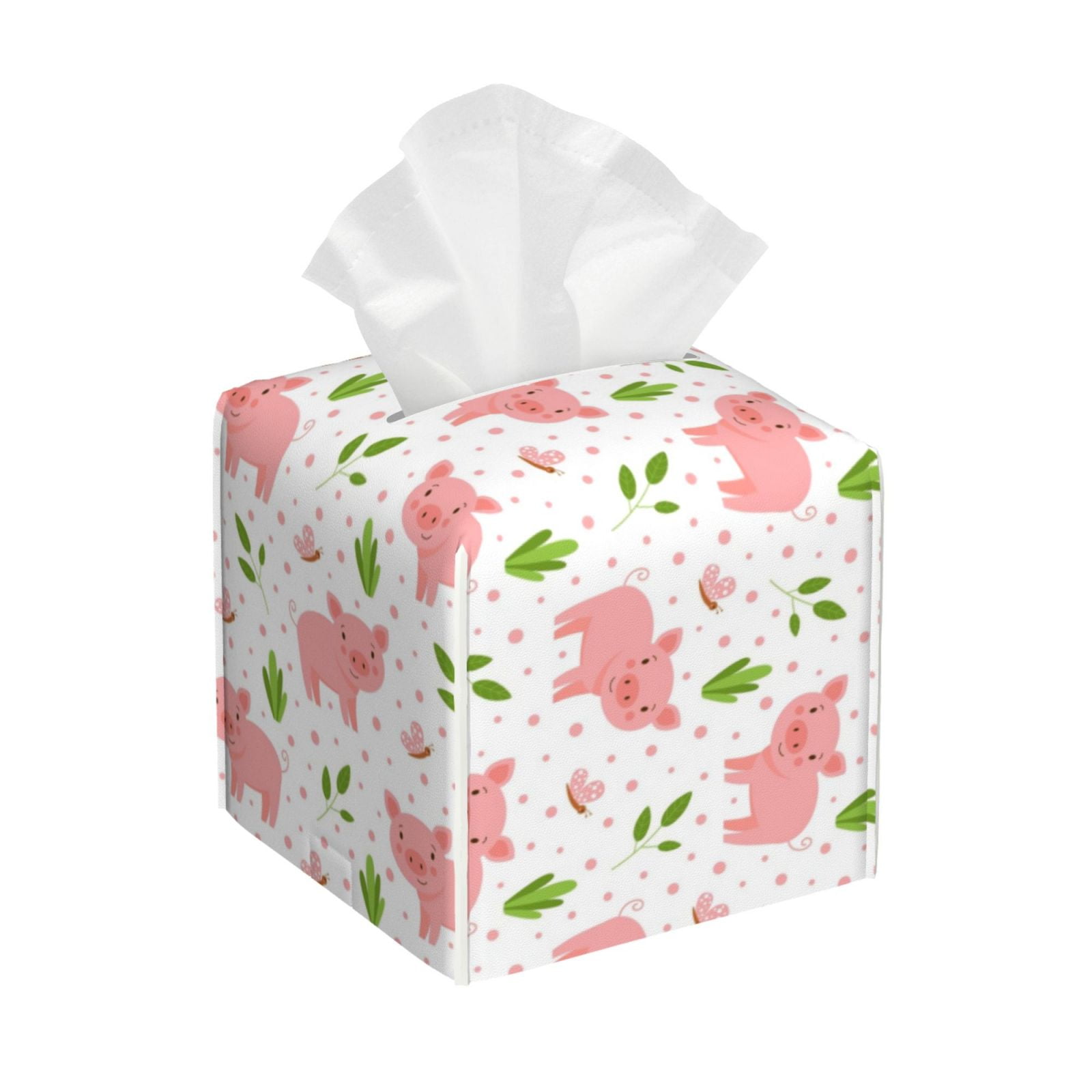 Picia Funny Little Pigs Pattern Tissue Box Cover,PVC Leather Square ...
