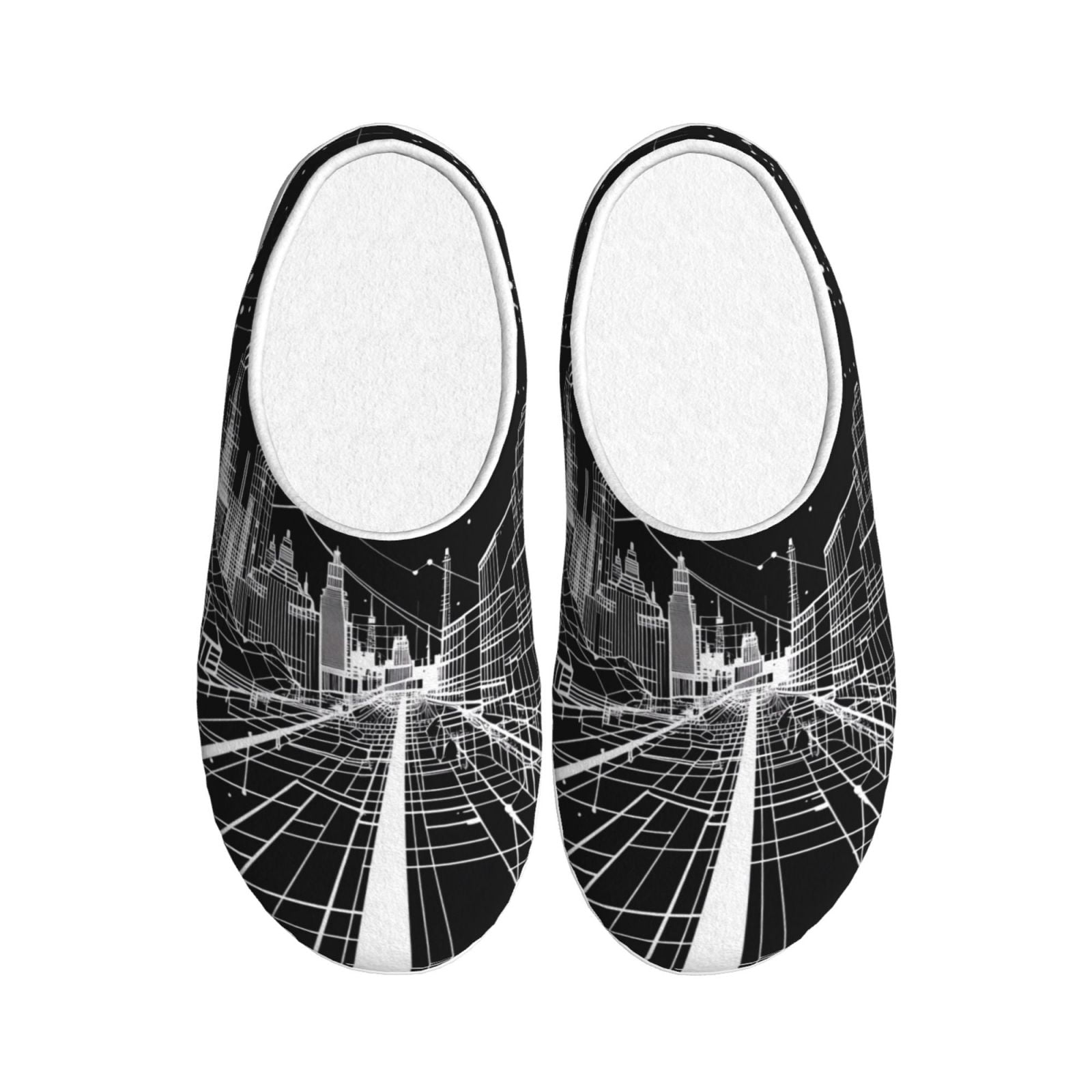 Picia Futuristic Moonlit Cityscape for Women's Lamb-hug Comfy Fleece ...