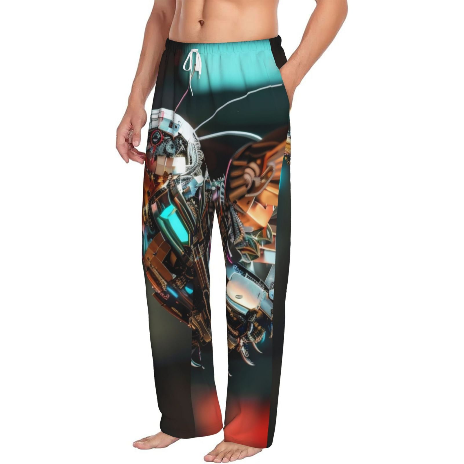 Picia Futuristic Robot Hummingbird Mens Soft Woven Cotton Elastic ...