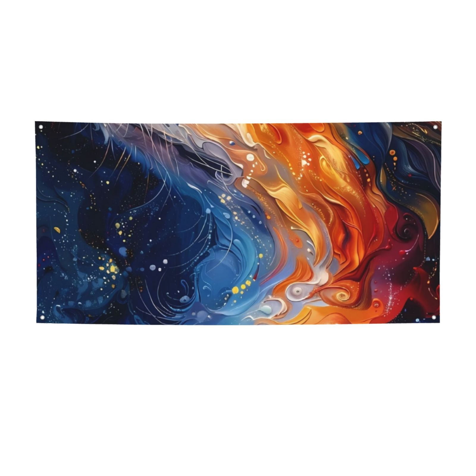 Picia Galactic Dog Swirls Art Pattern Party Banner, Festive Decoration ...