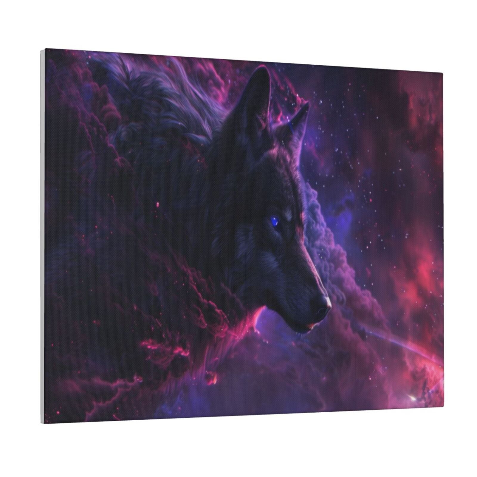 Picia Galactic Wolf Stare Pattern Decorative Picture – Unique Wall Art ...