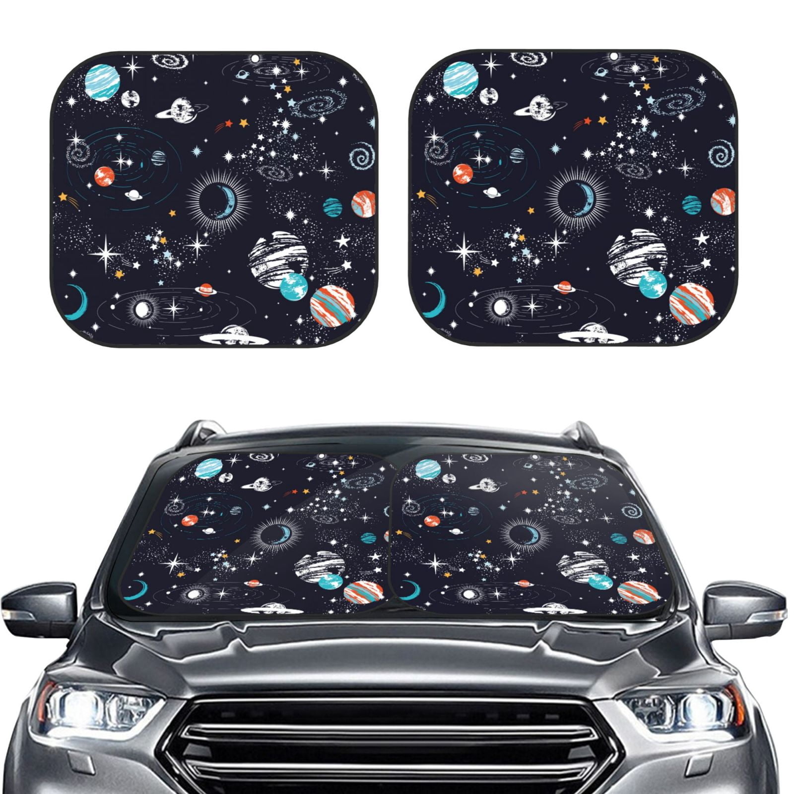 Picia Galaxy2 2 Piece Car Windshield Sun Shade Foldable | Foldable Sun ...