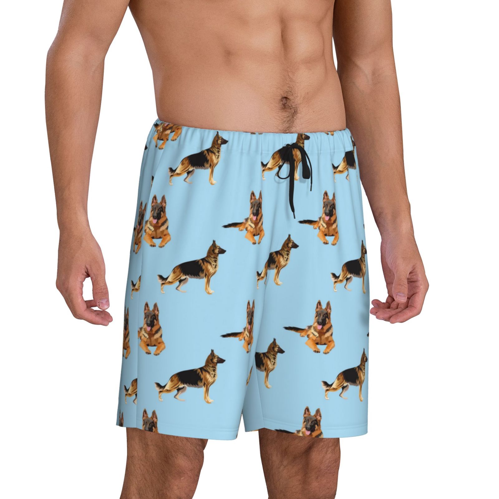 Picia German Shepherd Dog Pajama Shorts for Men, Men's Pajama Bottoms ...