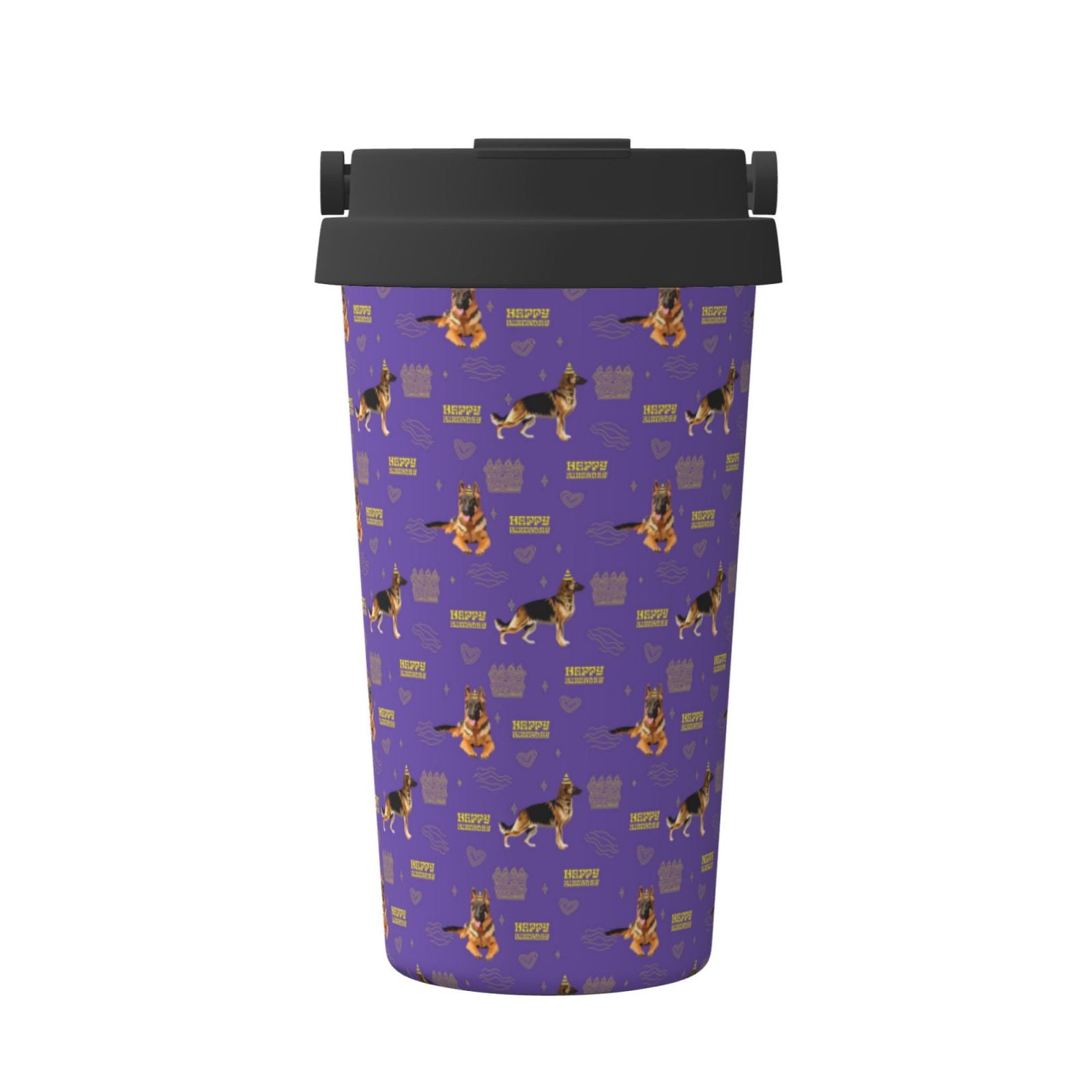Picia German Shepherd Dog Pattern 500ml Carry Insulated Coffee Mug ...