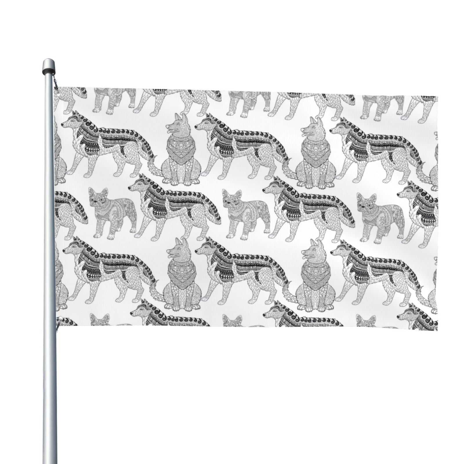 Picia German Shepherd Dog Printed Flag ,German Shepherd Dog Pattern ...