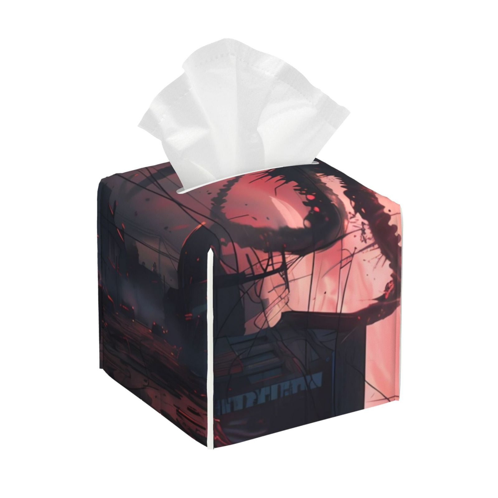Picia Giant Monster Over City Pattern Tissue Box Cover,PVC Leather ...