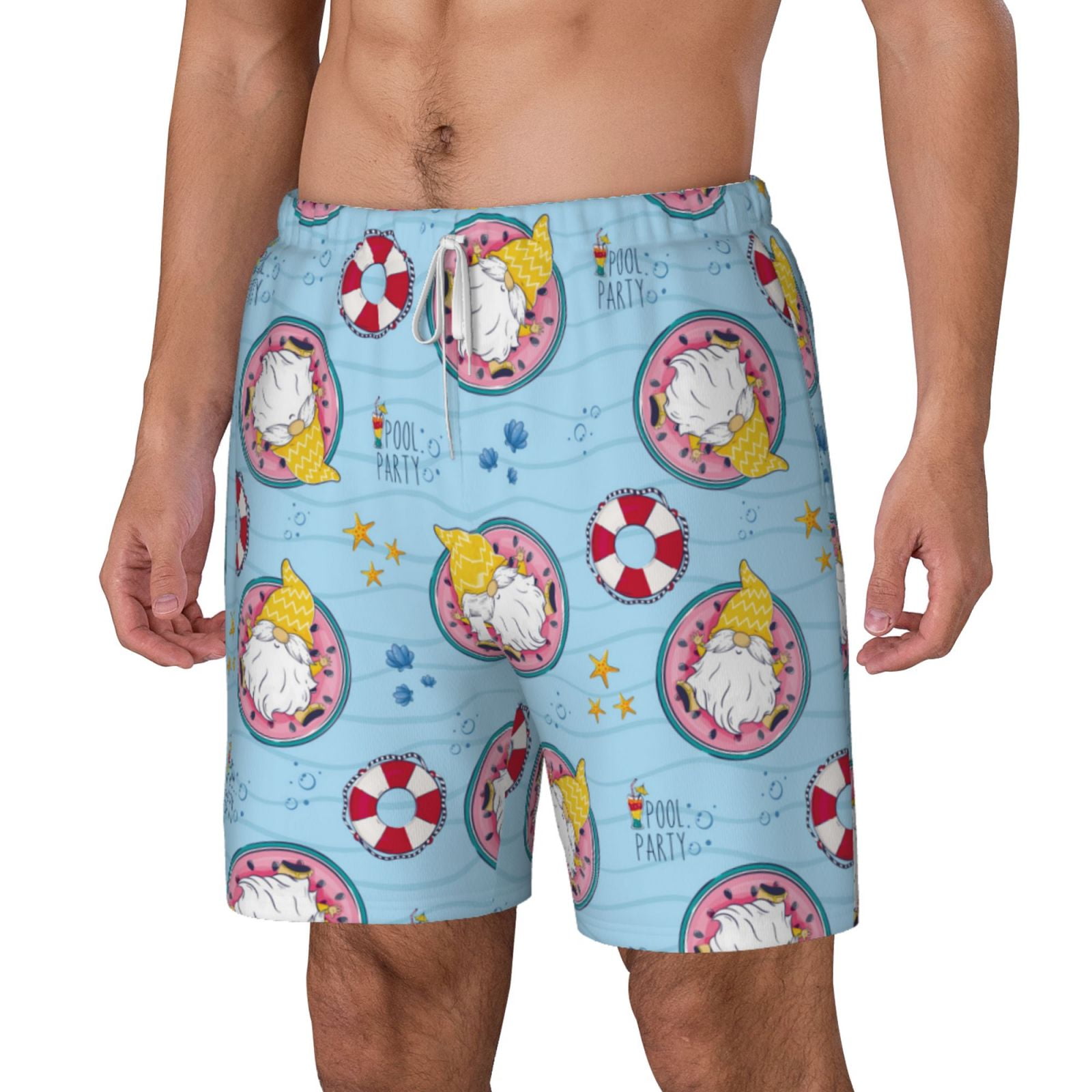 Picia Gnome On A Watermelon Mattress In The Pool pattern Mens Swim ...