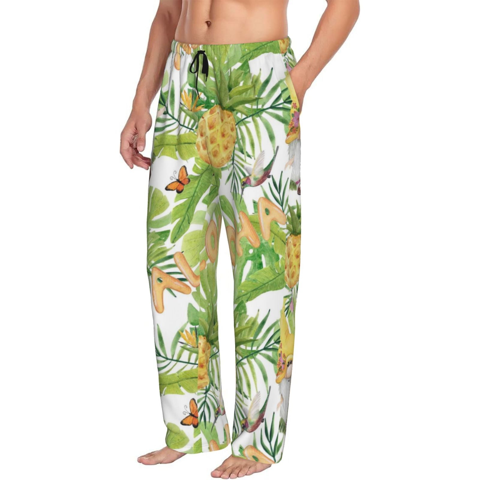 Picia Gnome and Pineapple Mens Soft Woven Cotton Elastic Waistband ...