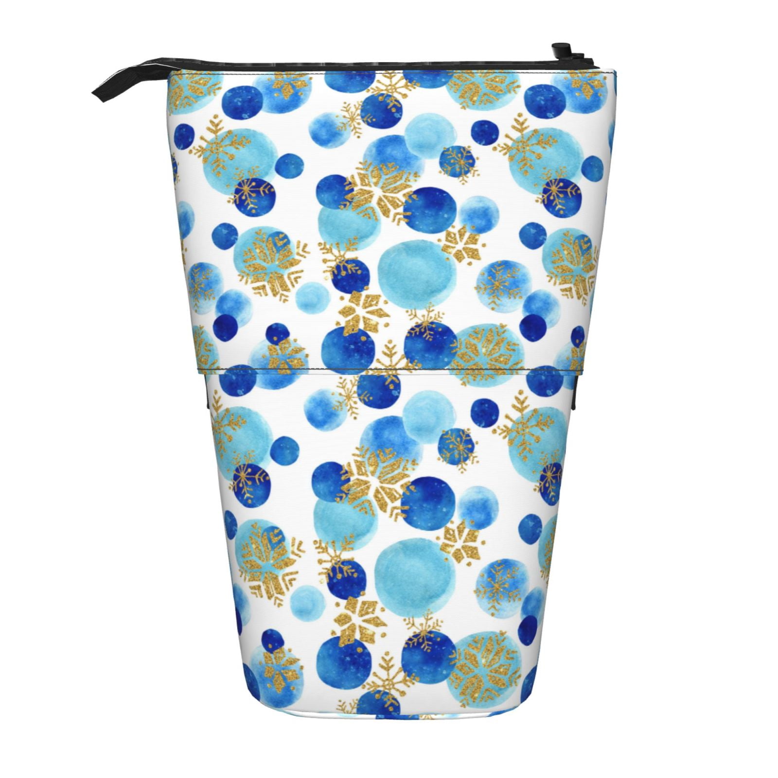 Picia Golden Blue Snowflakes Print Telescopic Pencil Case, Telescopic ...