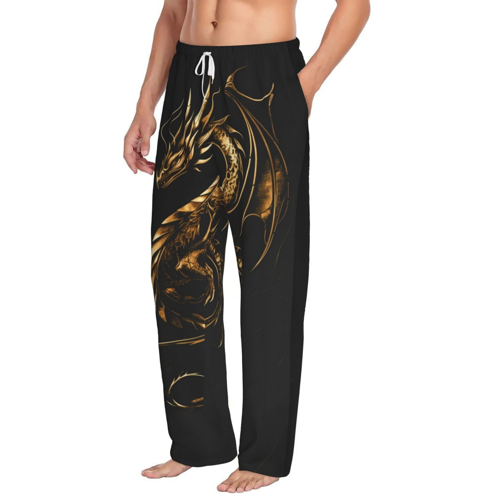 Picia Golden Dragon Tattoo Art Mens Soft Woven Cotton Elastic Waistband ...