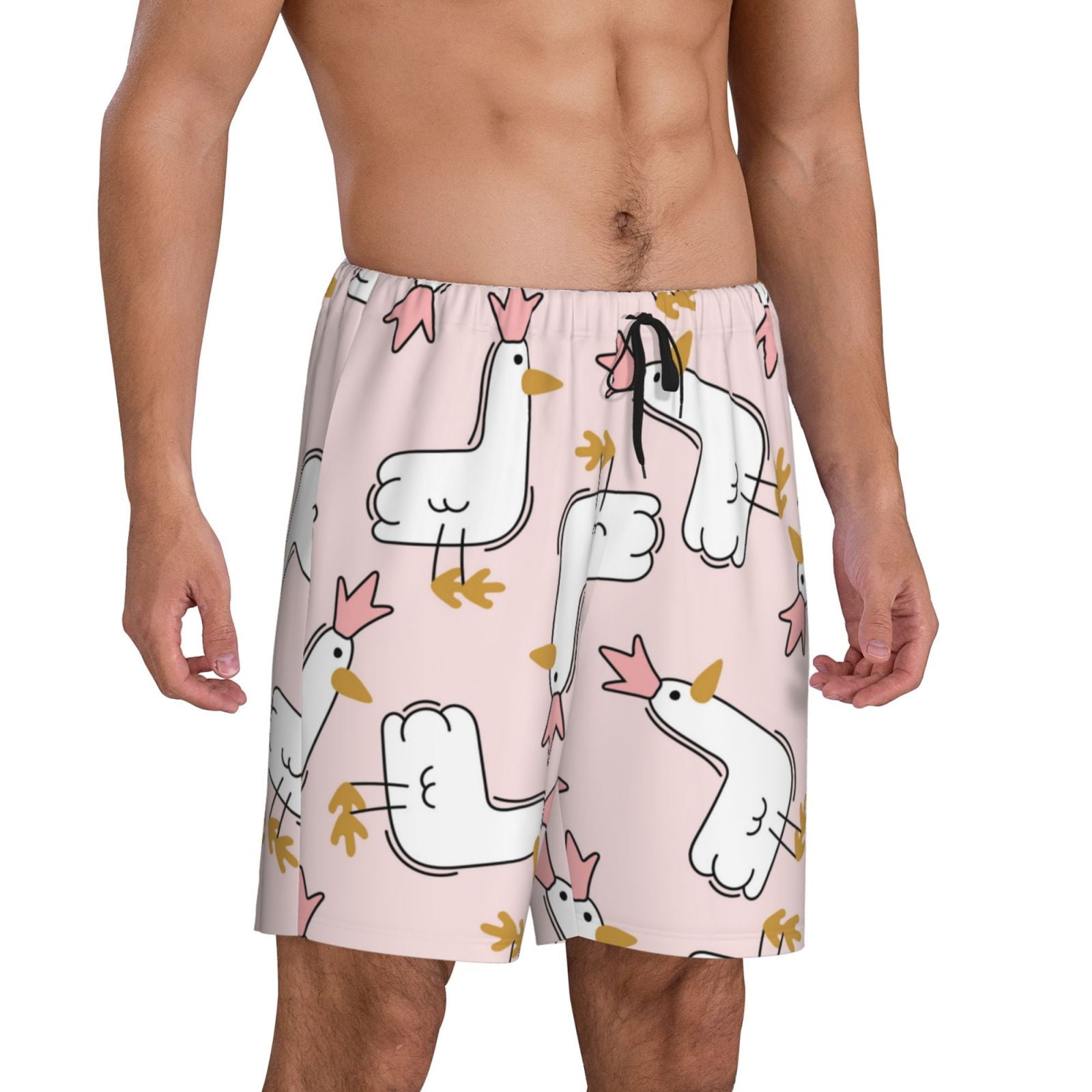Picia Goose Queen Pajama Shorts for Men, Men's Pajama Bottoms ...