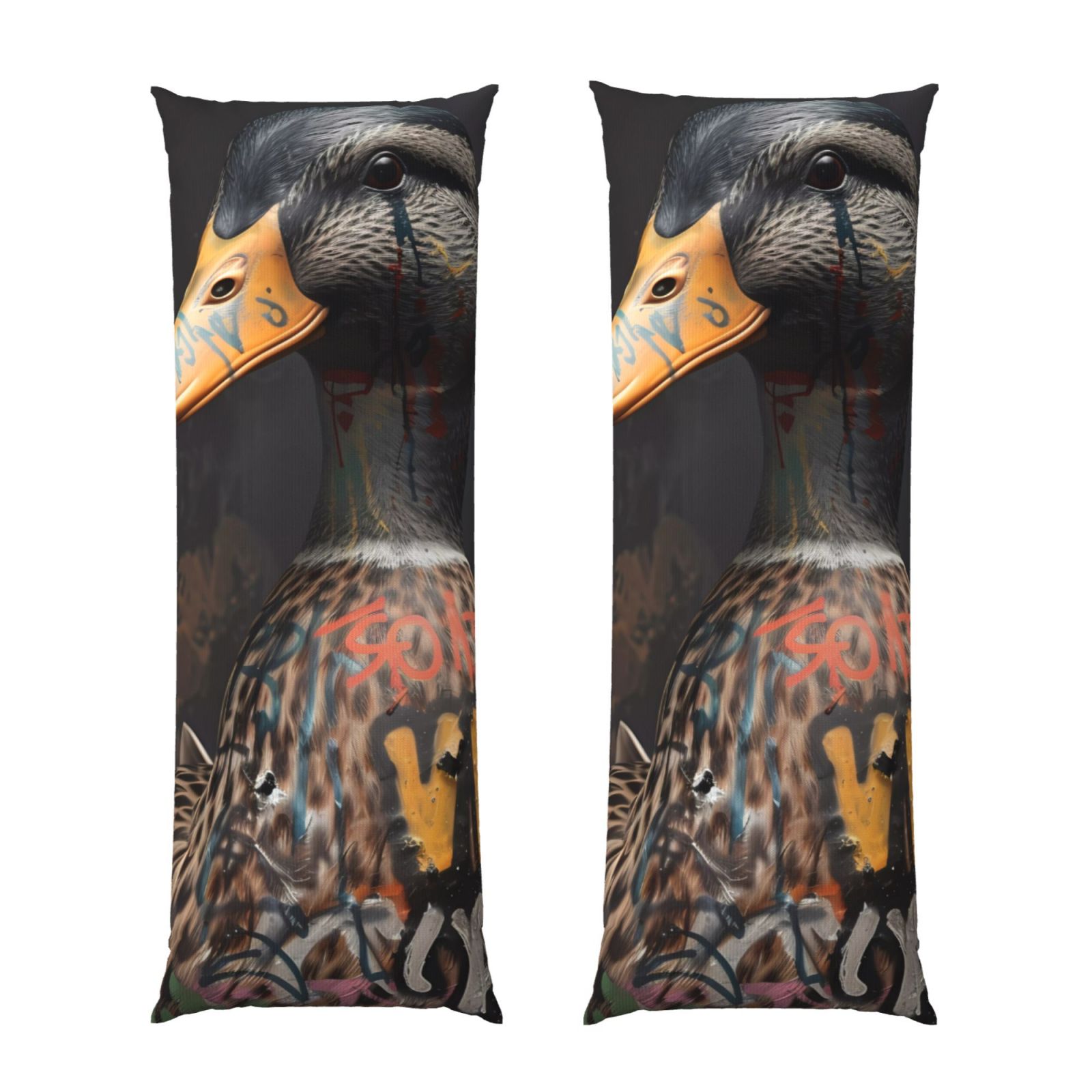 Picia Graffiti Cool Duck Body Pillow Cover - Super Soft Microfiber ...