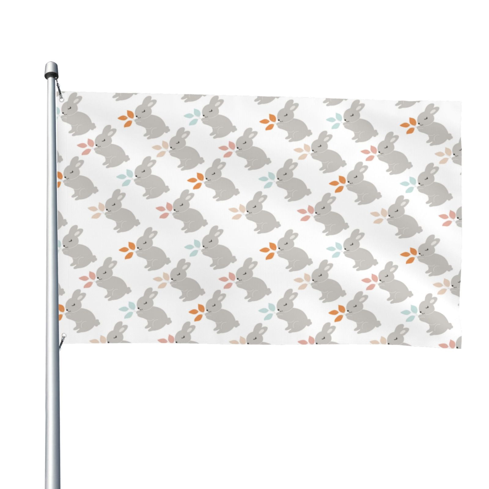 Picia Gray Rabbit Printed Flag ,Gray Rabbit Pattern Garden Flag ...